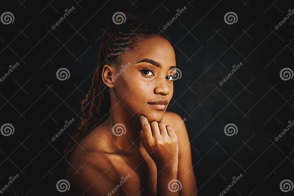 Beautiful Young South African Girl Isolated On Black Background Stock Image Image Of Model