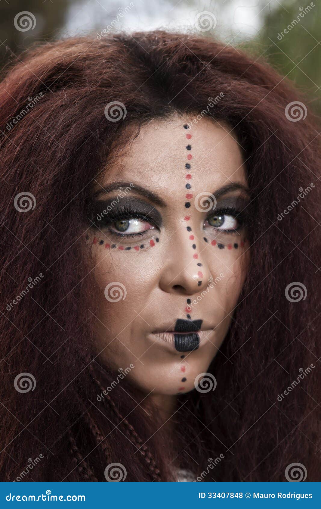 Beautiful Young Strong Hunter Warrior Woman Stock Photo - Image of ...