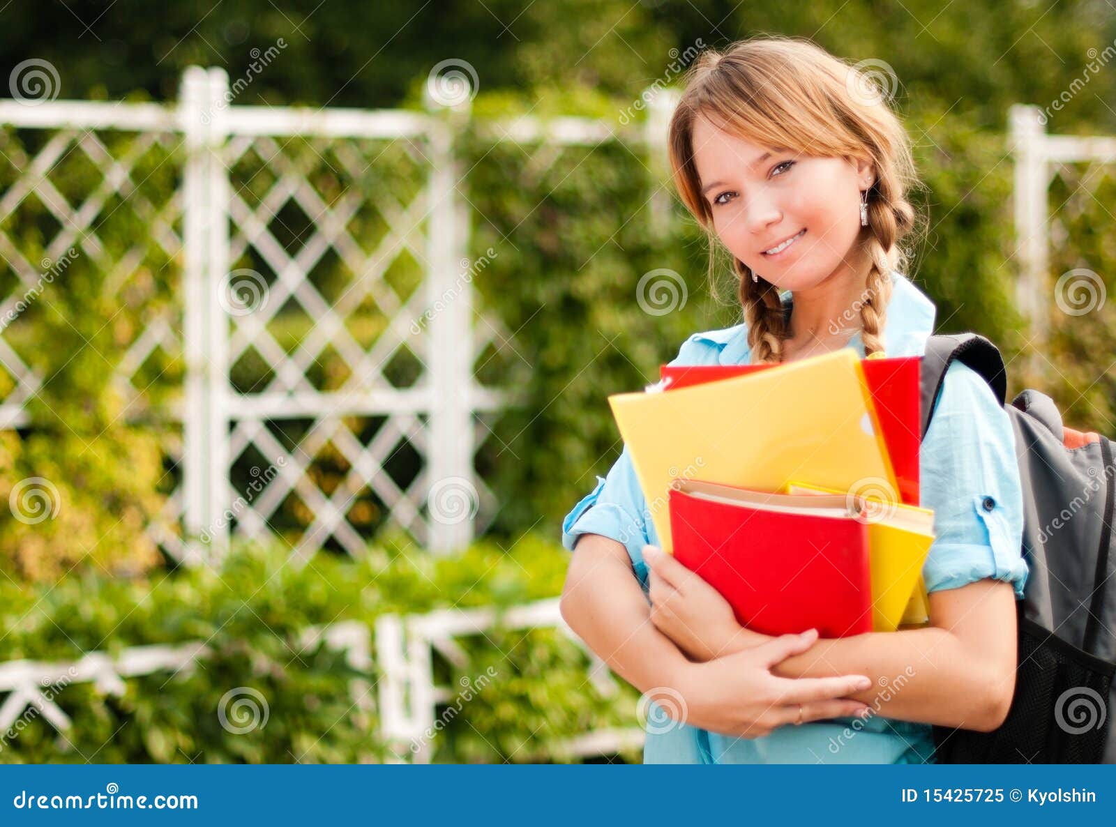 Beautiful Young Student Girl Stock Image - Image of lifestyle, holding ...