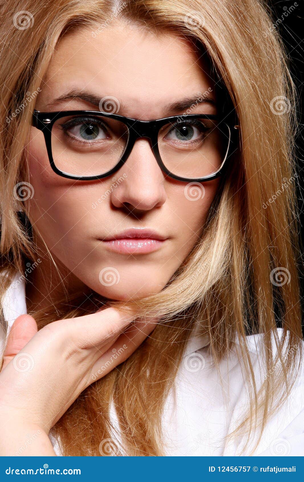 Beautiful Young Student Isolated on White Stock Image - Image of adult ...