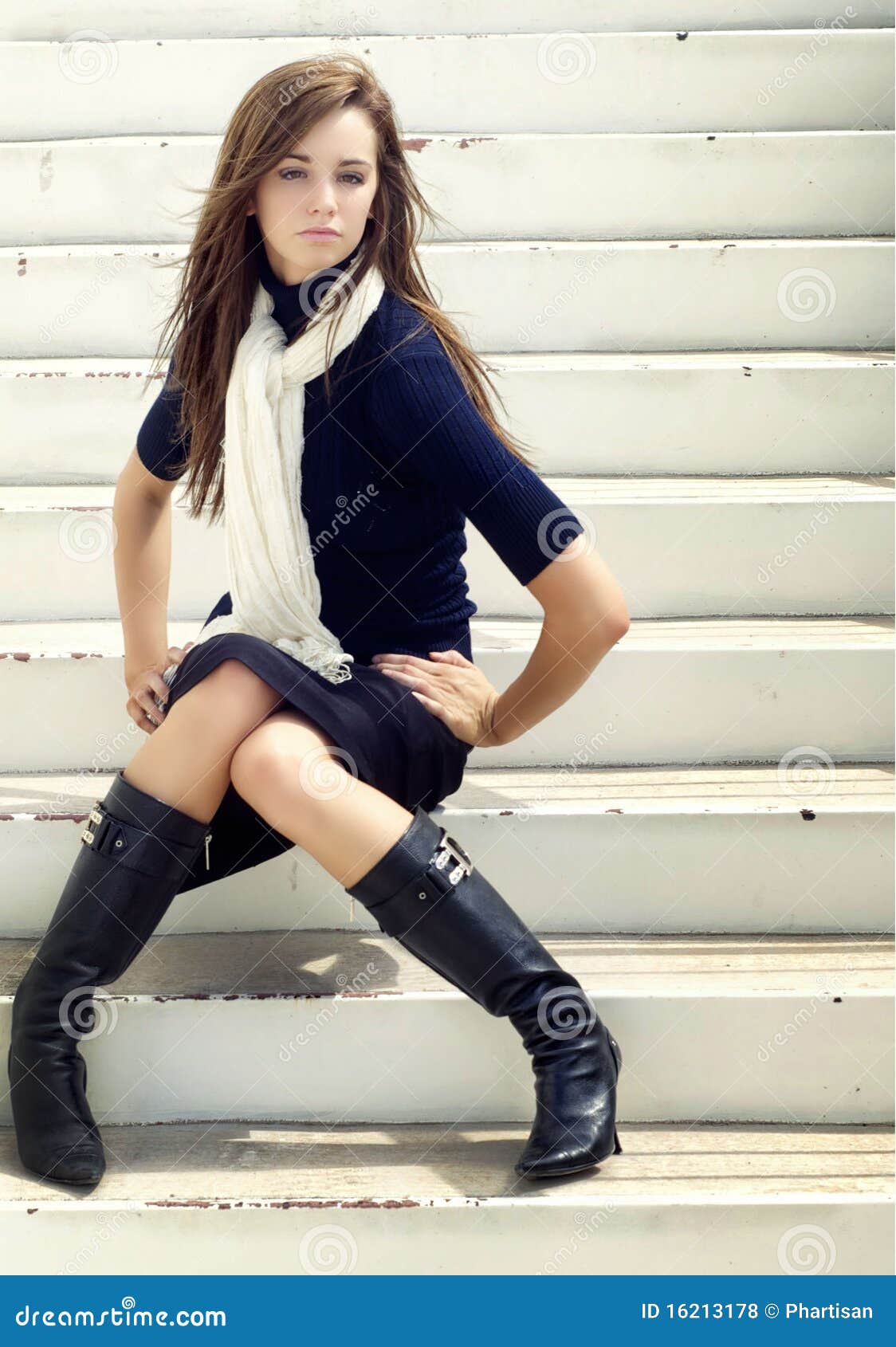 Beautiful Young Stylish Woman Stock Photo - Image of beautiful, posing ...