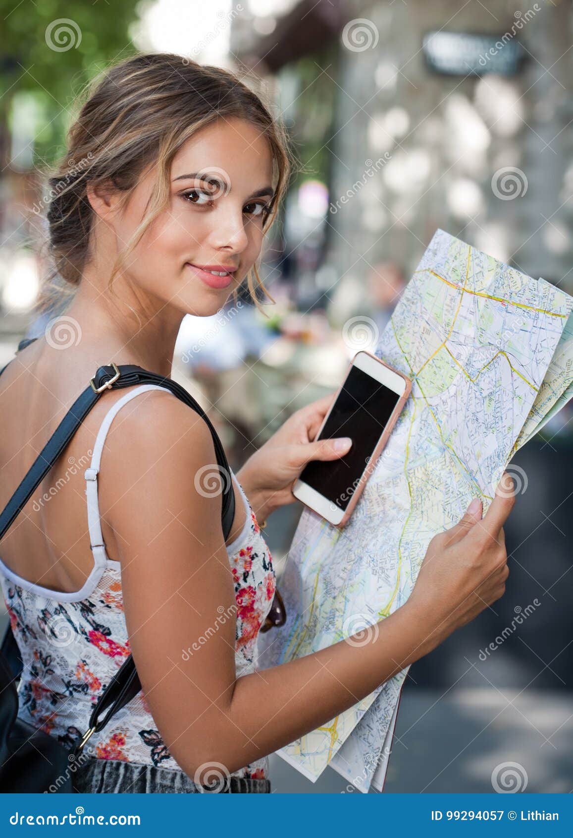 Beautiful Young Tourist Woman. Stock Image - Image of internet ... Beautiful Young Tourist Woman. Stock Image - Image of internet ...