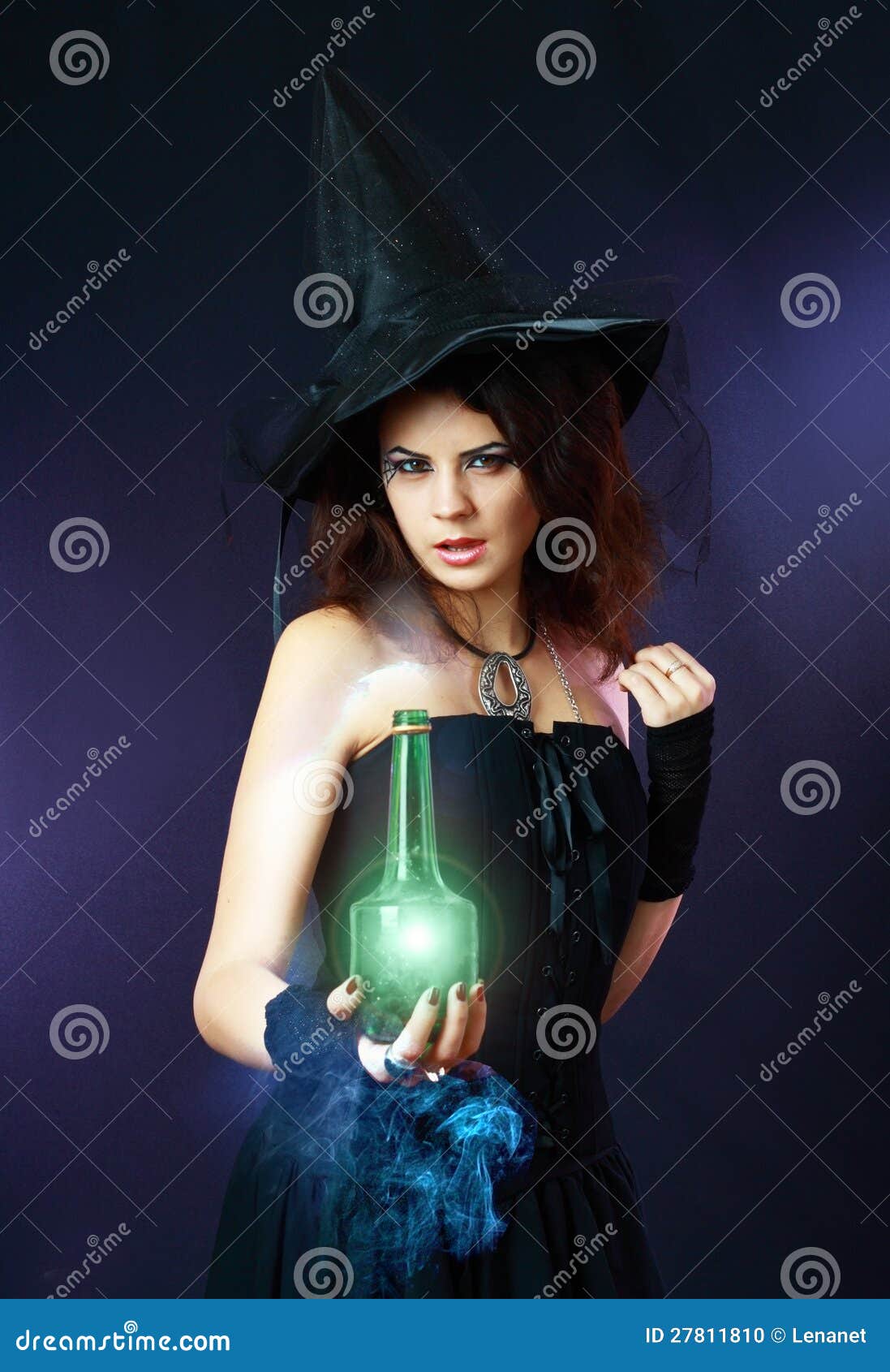Young Witch Stirring Cauldron Royalty-Free Cartoon | CartoonDealer.com ...