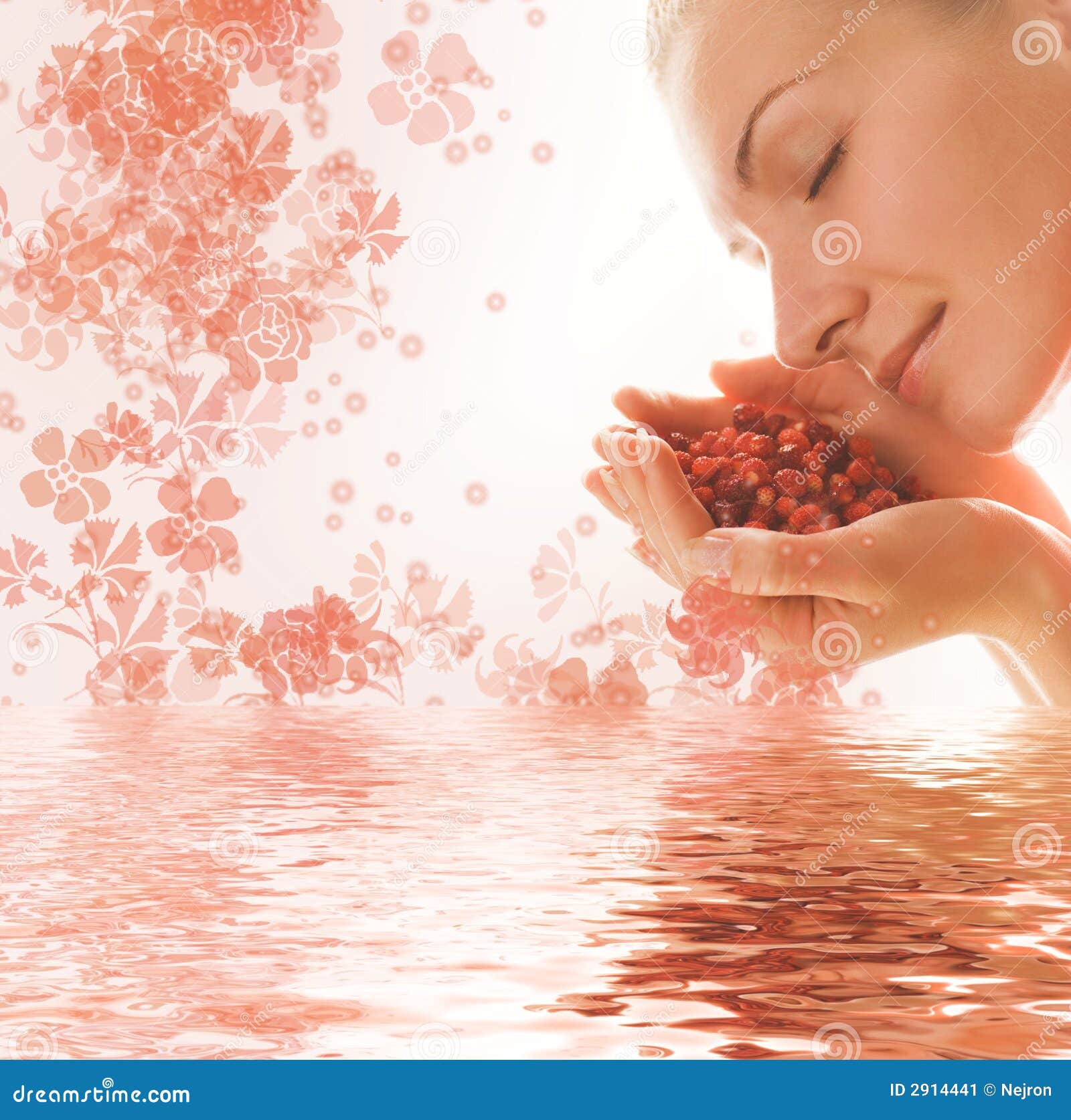 Beautiful young woman stock image. Image of fruit, handful - 2914441