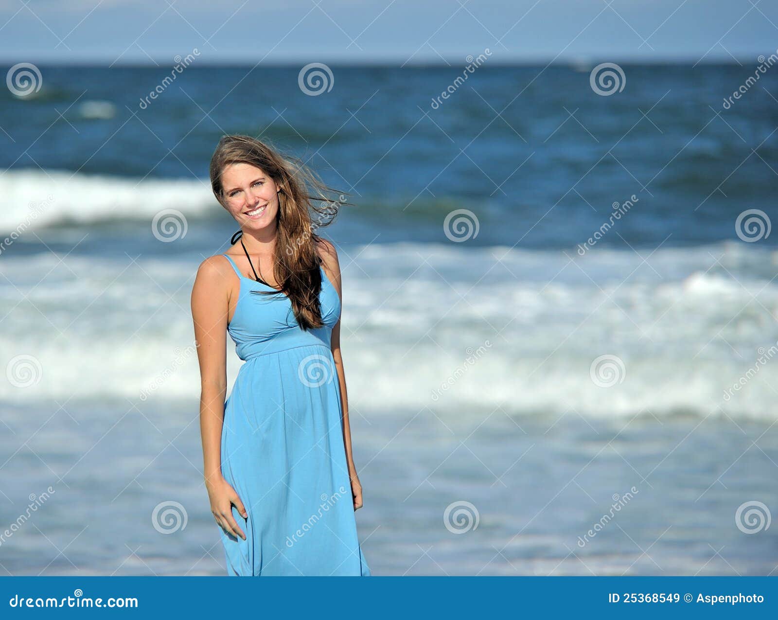 Beautiful Young Woman on the Beach Stock Image - Image of sand ...