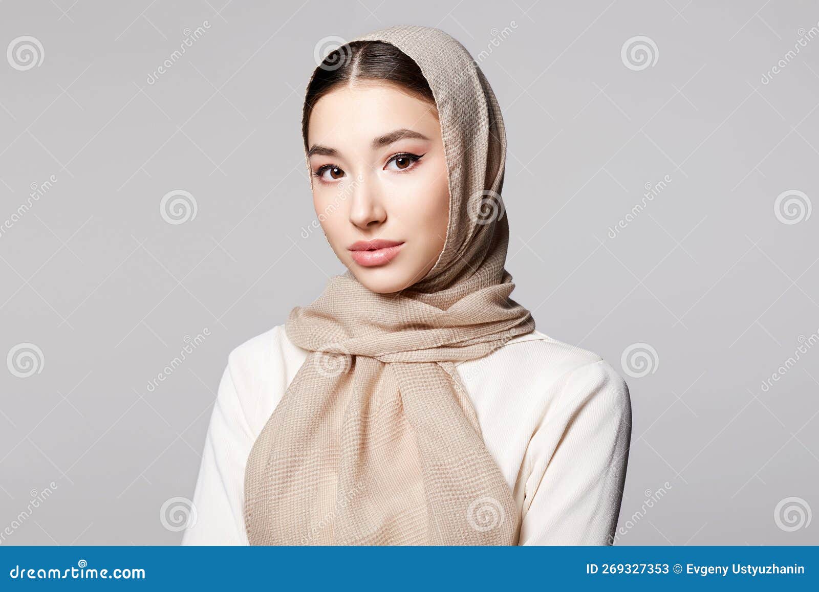 Beautiful Young Woman Beauty Girl In Hijab Stock Image Image Of