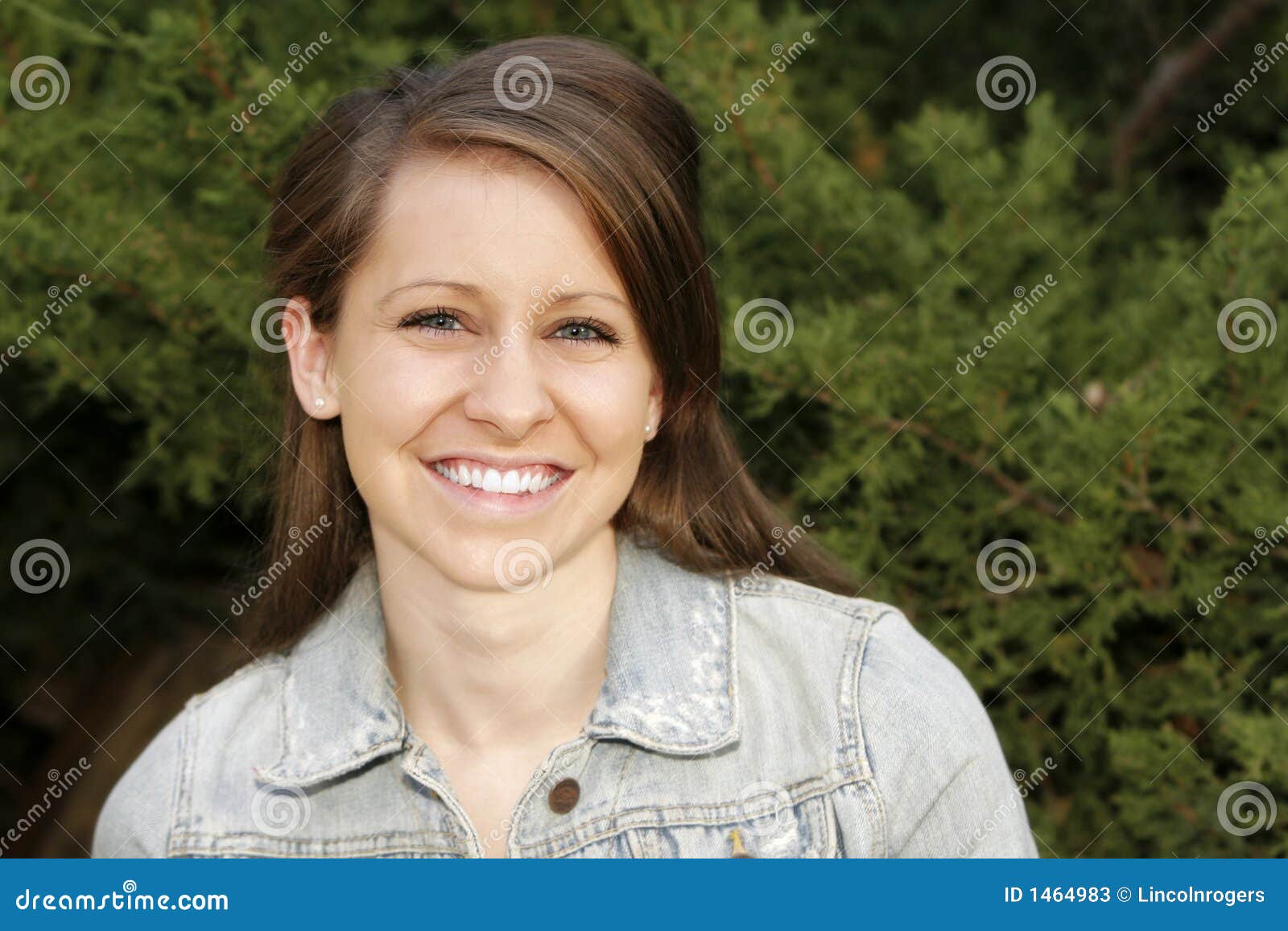 Beautiful Young Woman with a Big Smile Stock Image - Image of jacket ...
