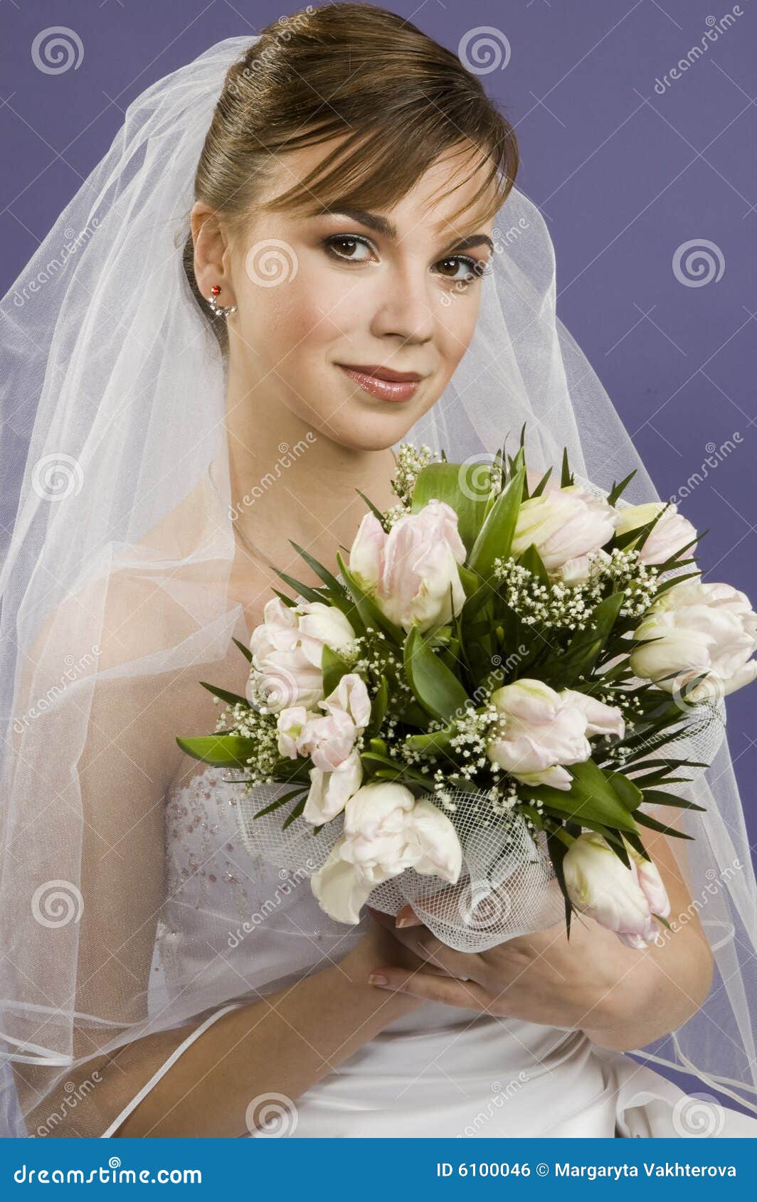 Beautiful Young Woman Bride Stock Photo - Image of studio, human: 6100046