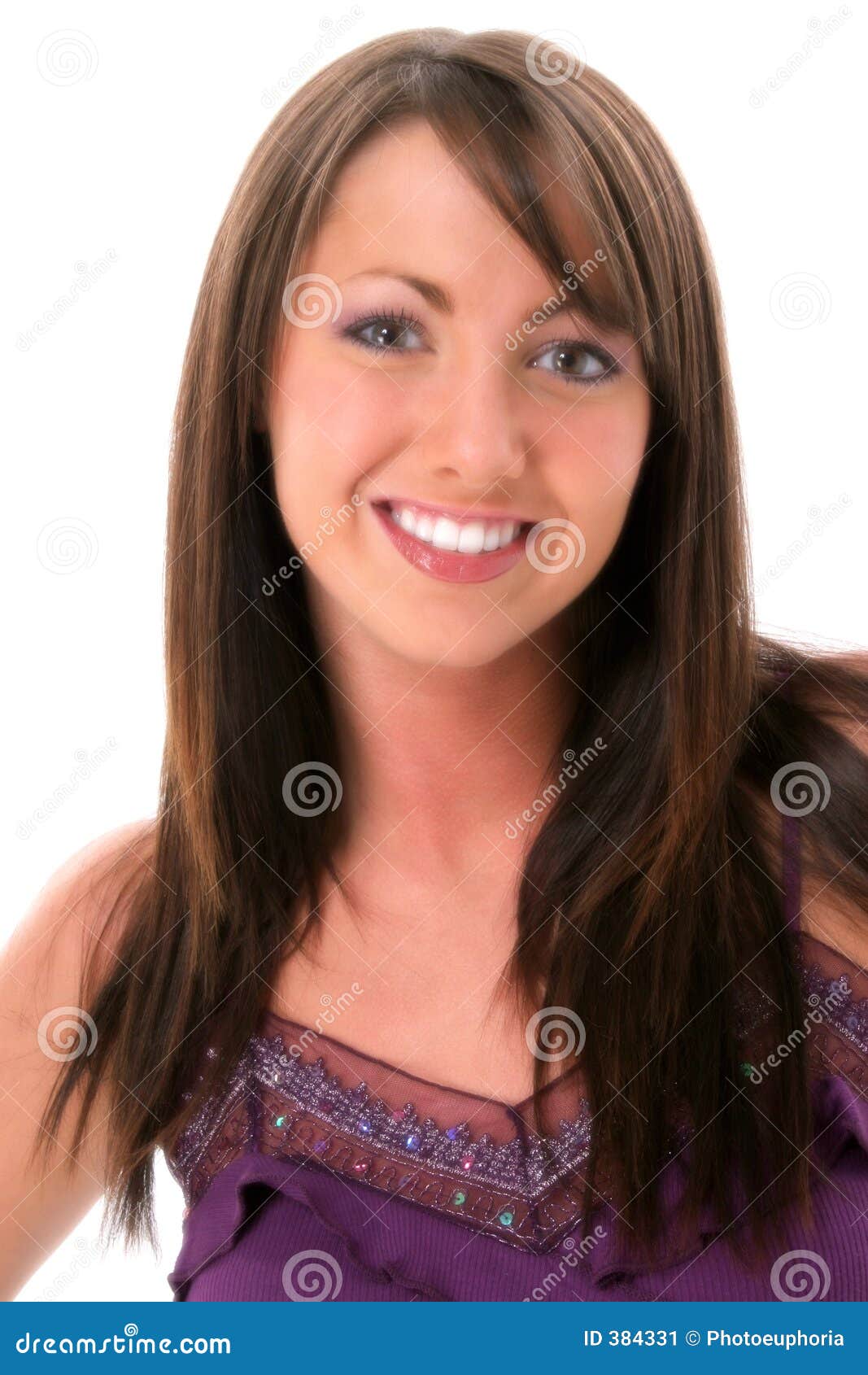 Girl With Dark Brown Hair And Hazel Eyes