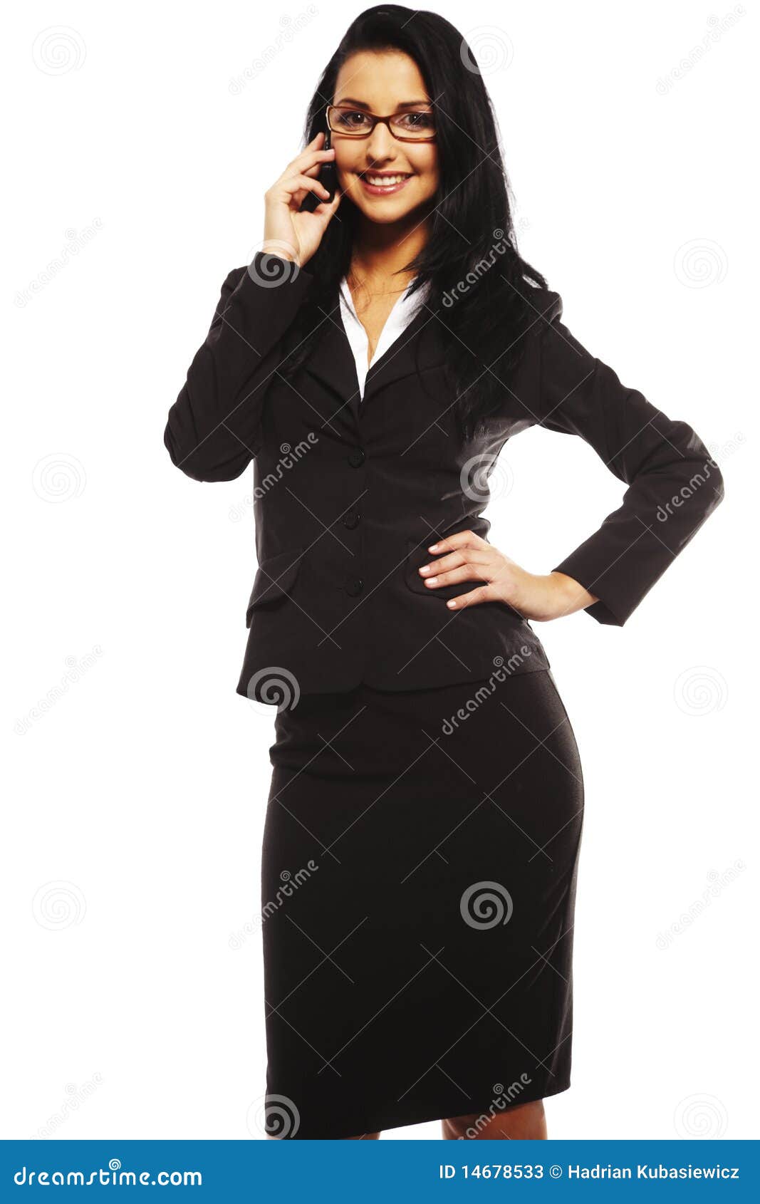 Beautiful Young Woman Calling by Mobile Stock Image - Image of ...