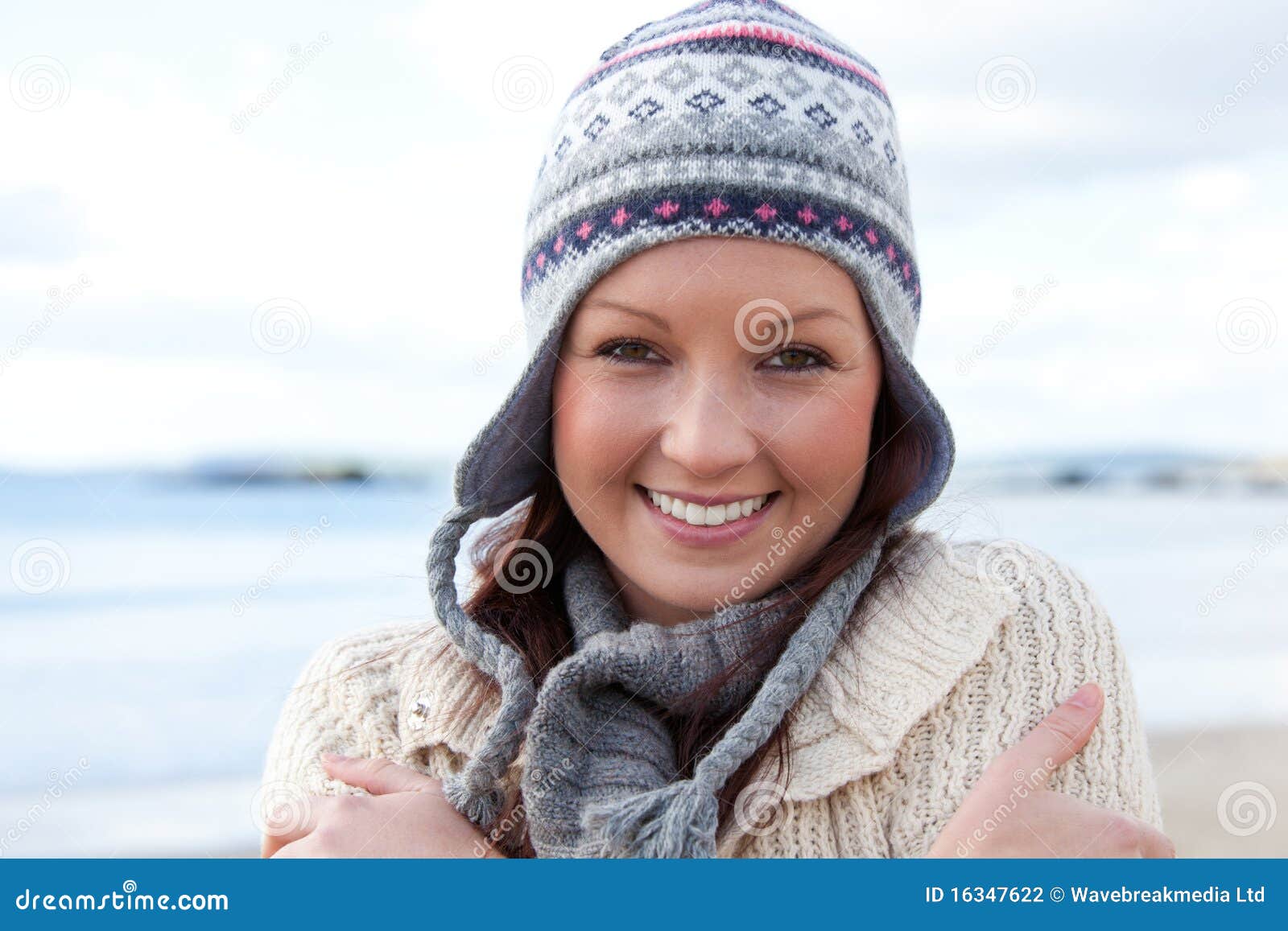 Beautiful Young Woman is Cold and Wearing a Hat Stock Photo - Image of ...
