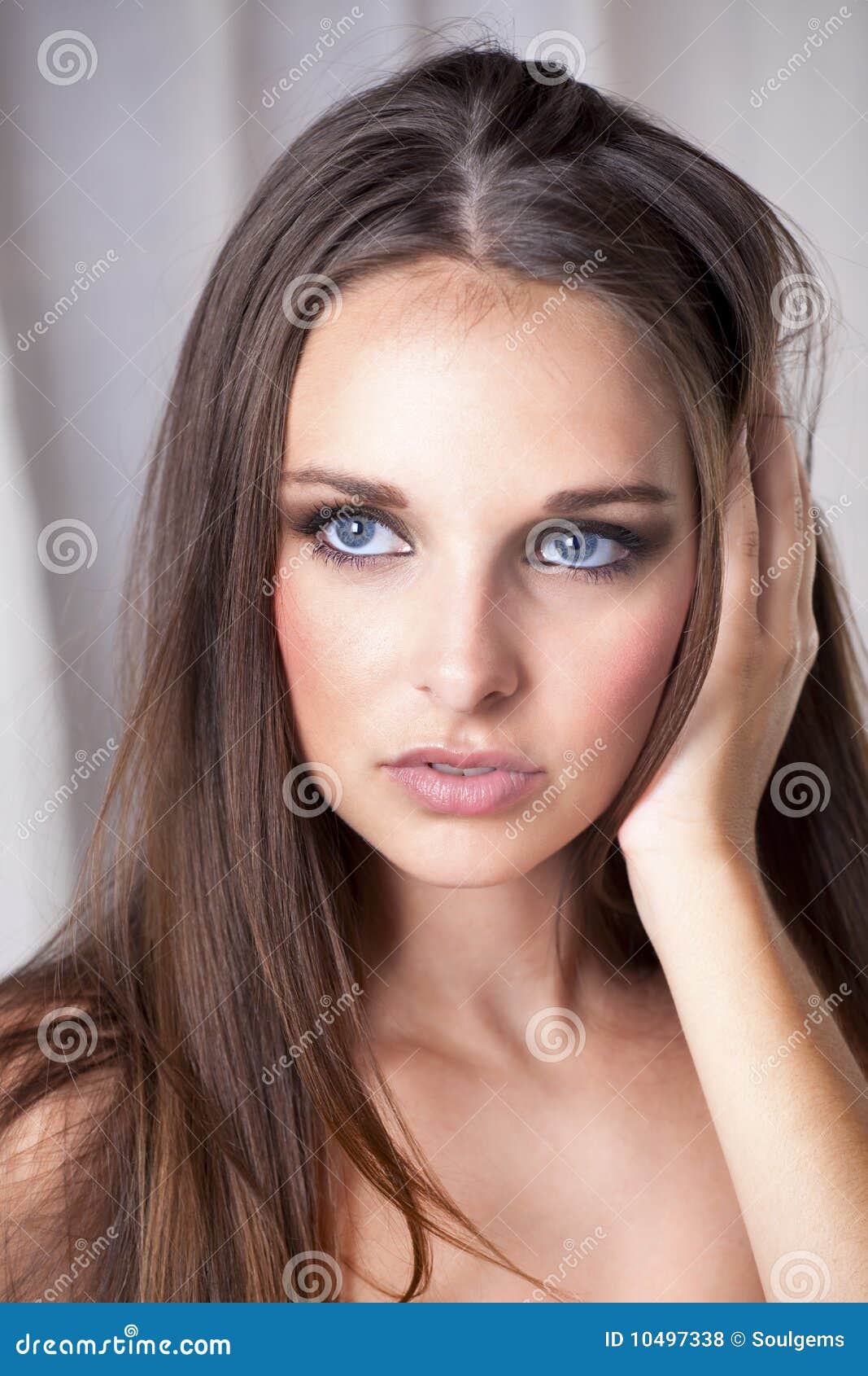 Beautiful Young Woman Confused Stock Photo - Image of young, female ...