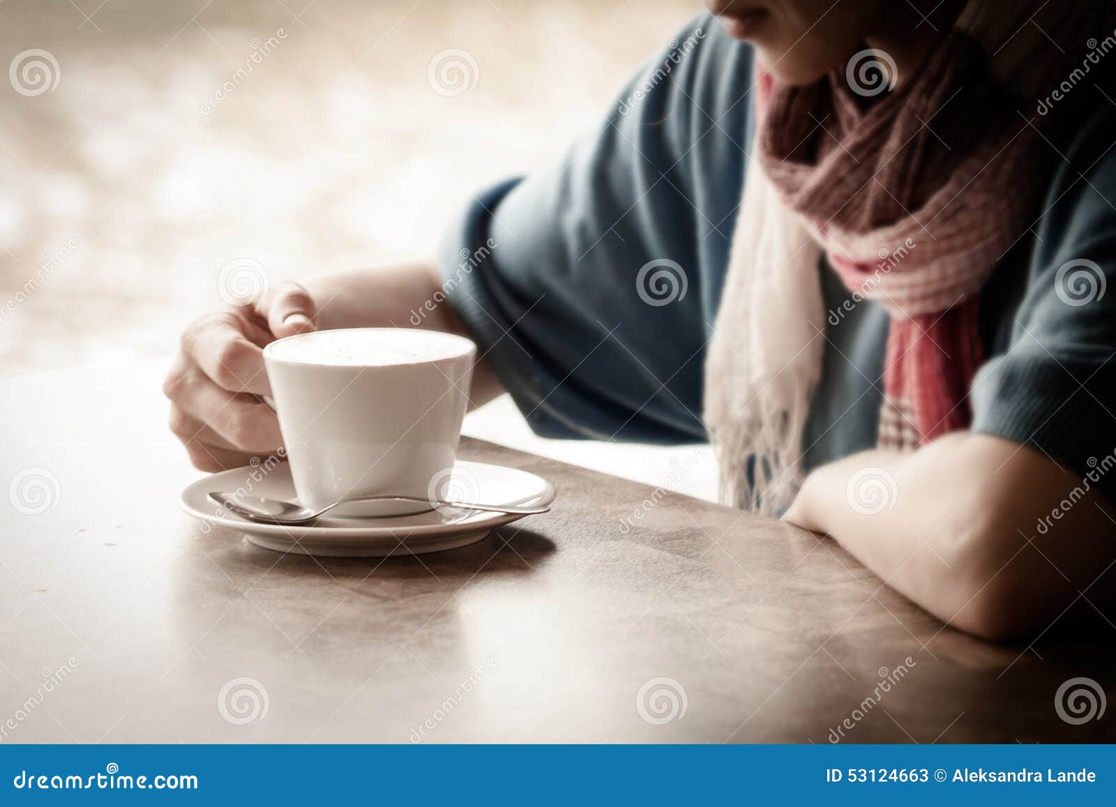 Beautiful Young Woman with a Cup of Tea Stock Image - Image of ...