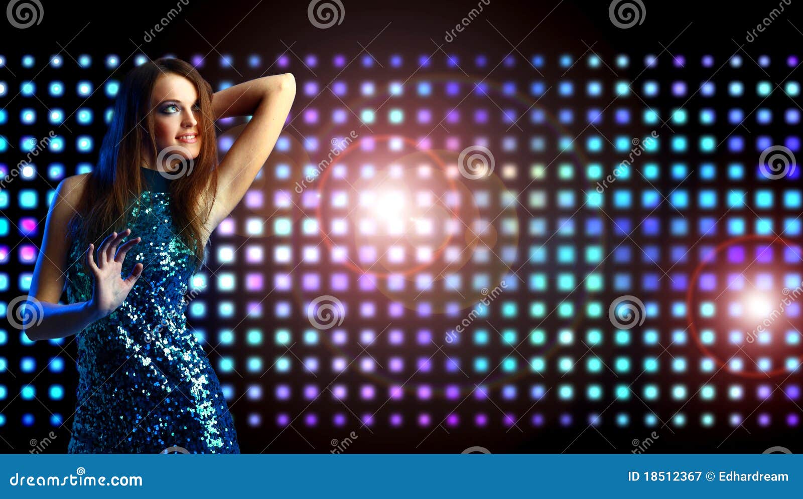 Beautiful Young Woman Dancing Stock Image - Image of female, clubbing ...