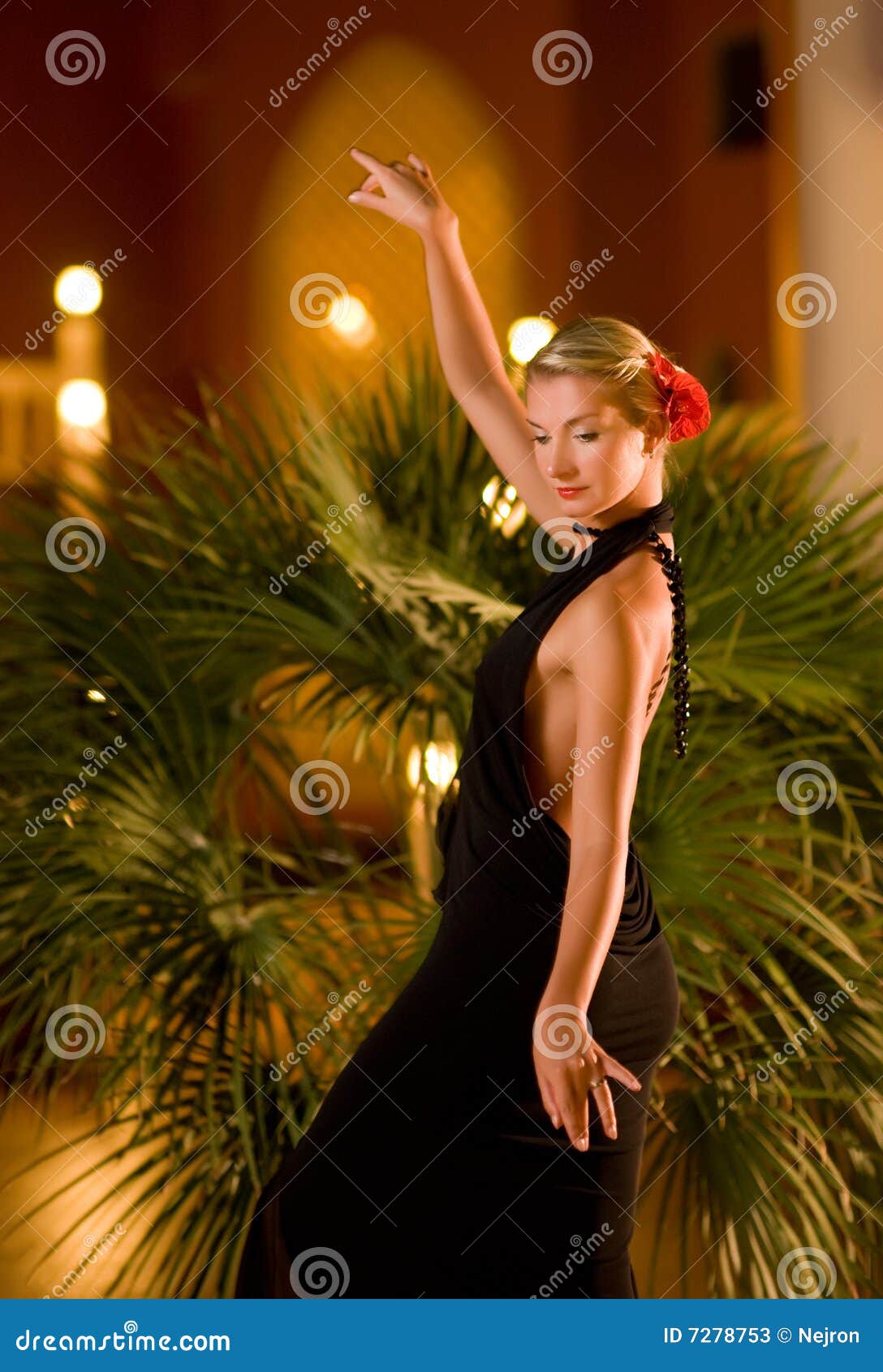 Beautiful Young Woman Dancing Stock Image - Image of attractive, lady ...