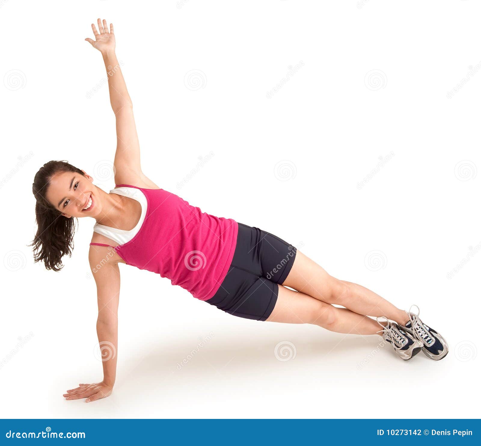 Beautiful Young Woman Exercising Stock Photo - Image of moving ...