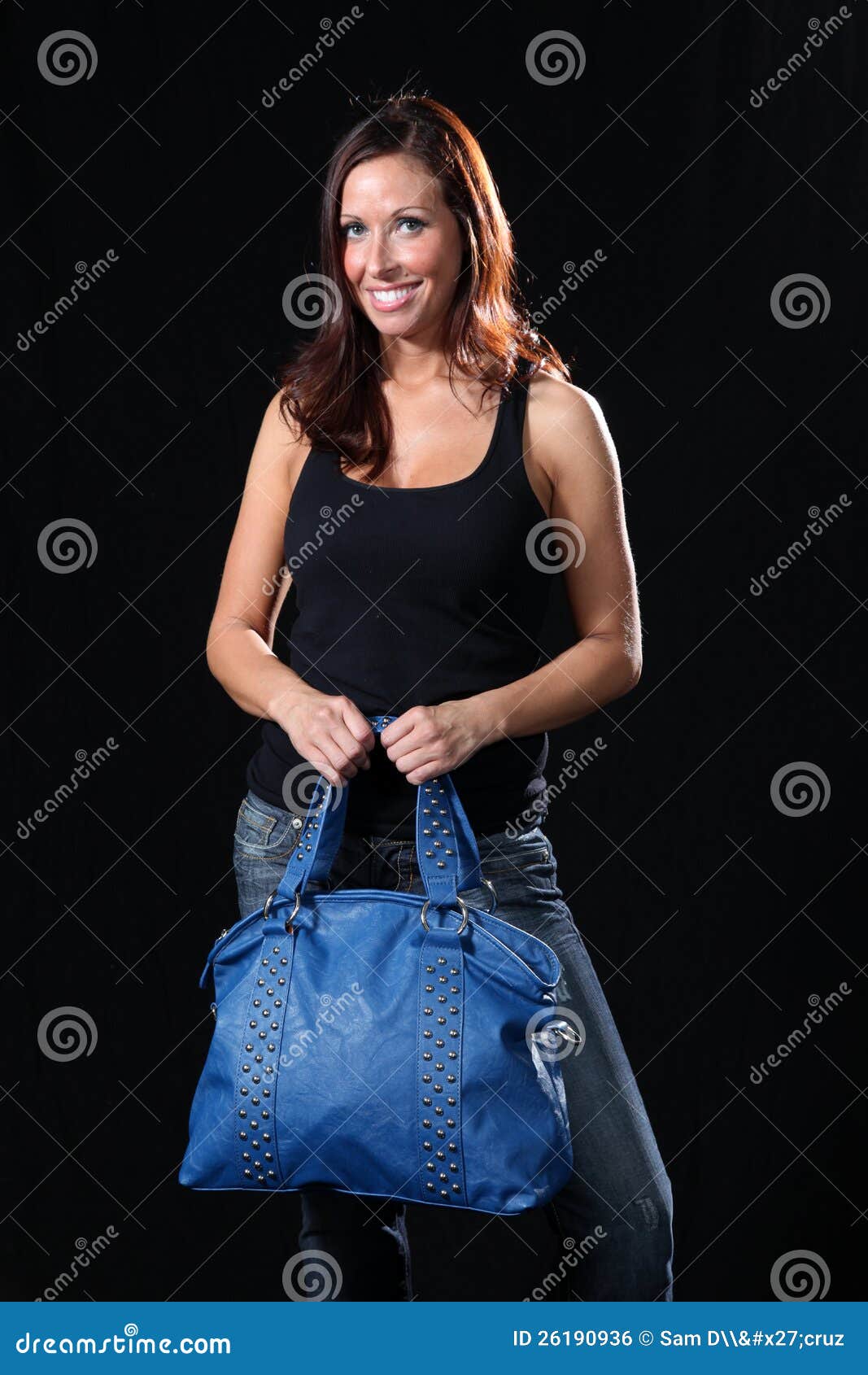 Beautiful Young Woman - with Expensive Bag Stock Photo - Image of ...