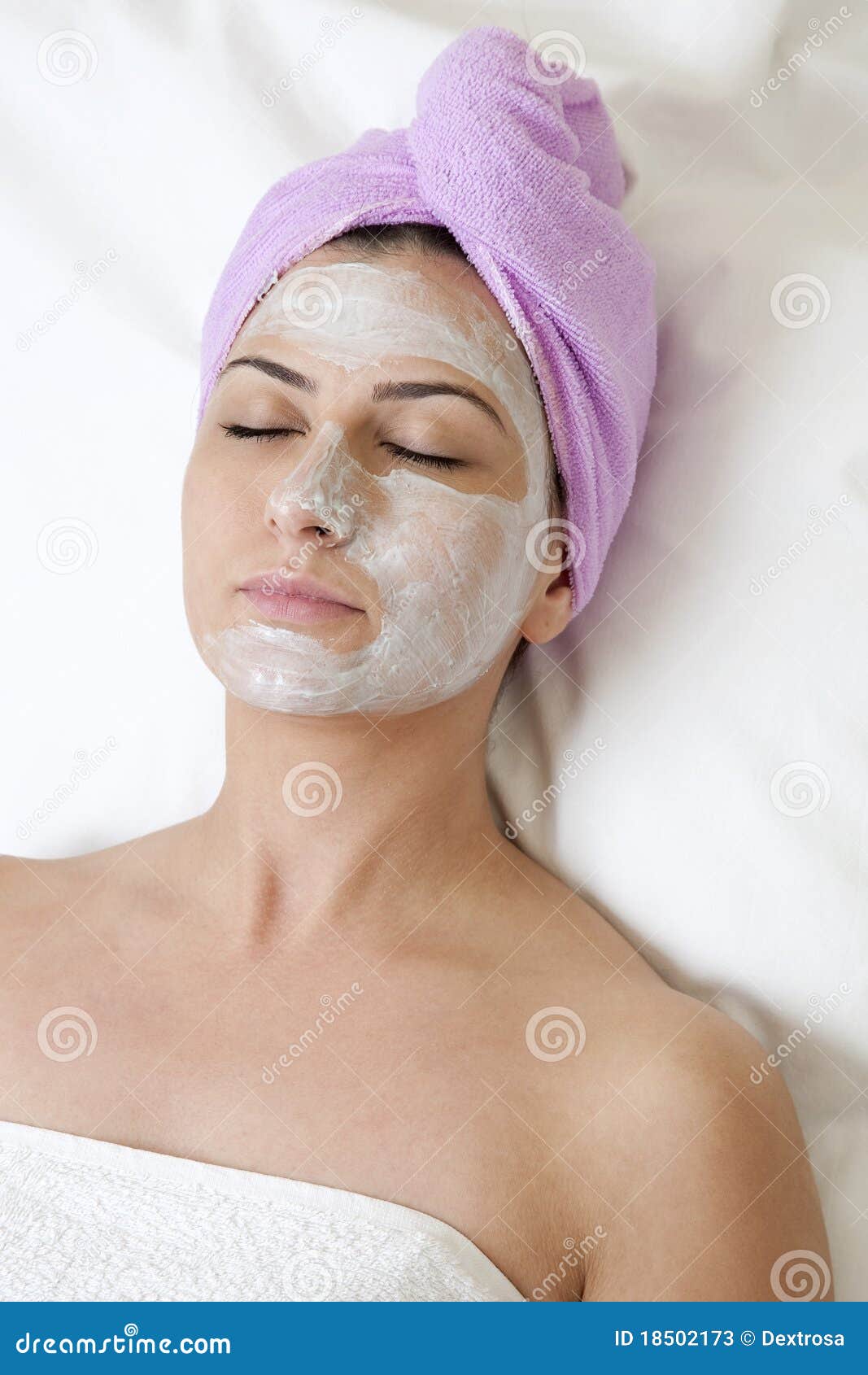 Beautiful Young Woman with Face Mask Stock Image - Image of close ...