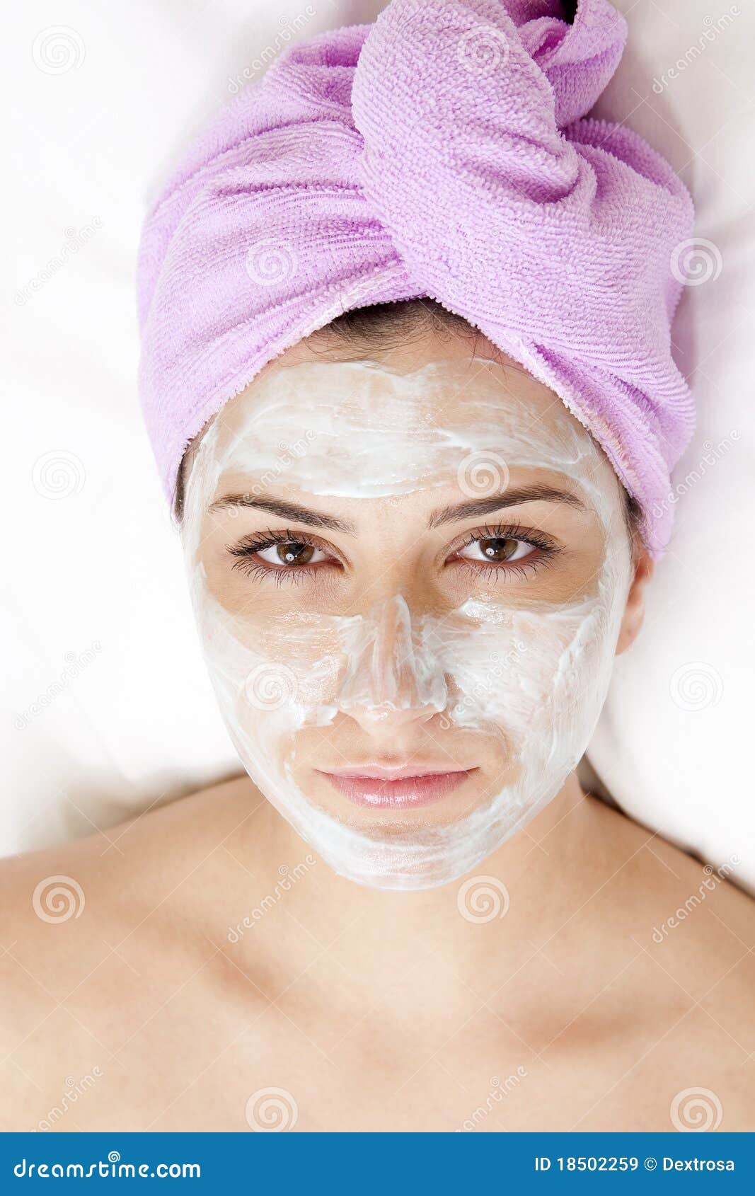 Beautiful Young Woman with Face Mask Stock Image - Image of adult ...