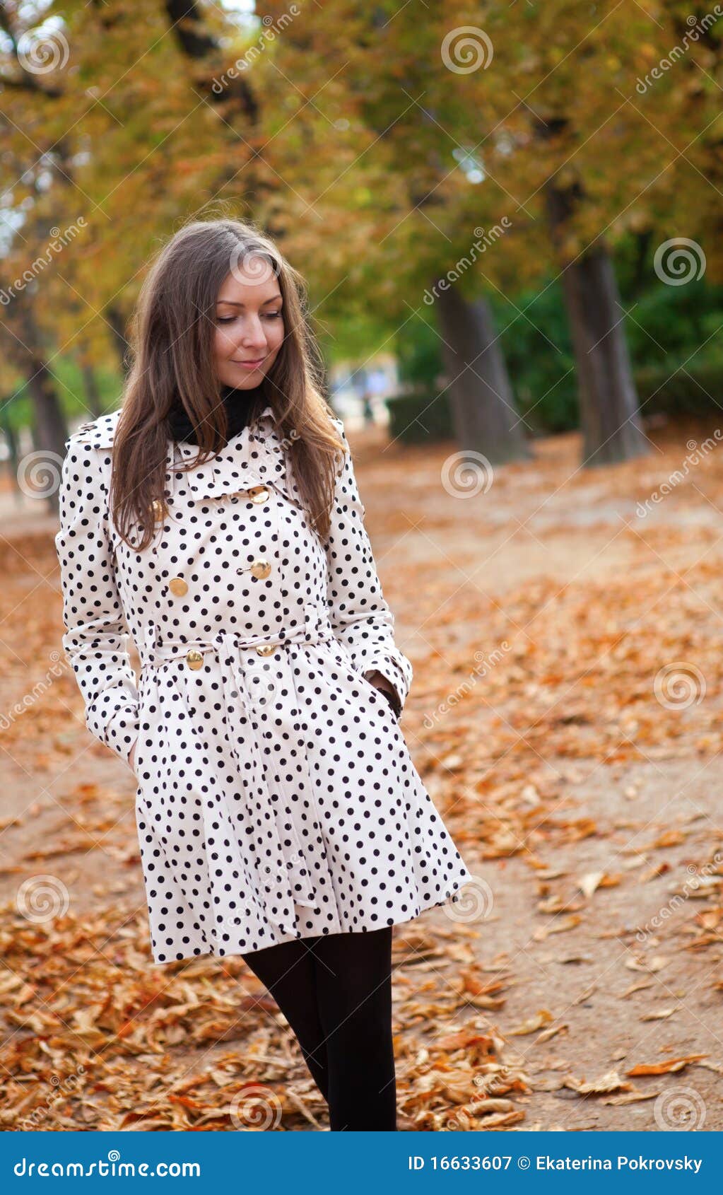 Beautiful Young Woman at Fall Stock Image - Image of adult, fashion ...