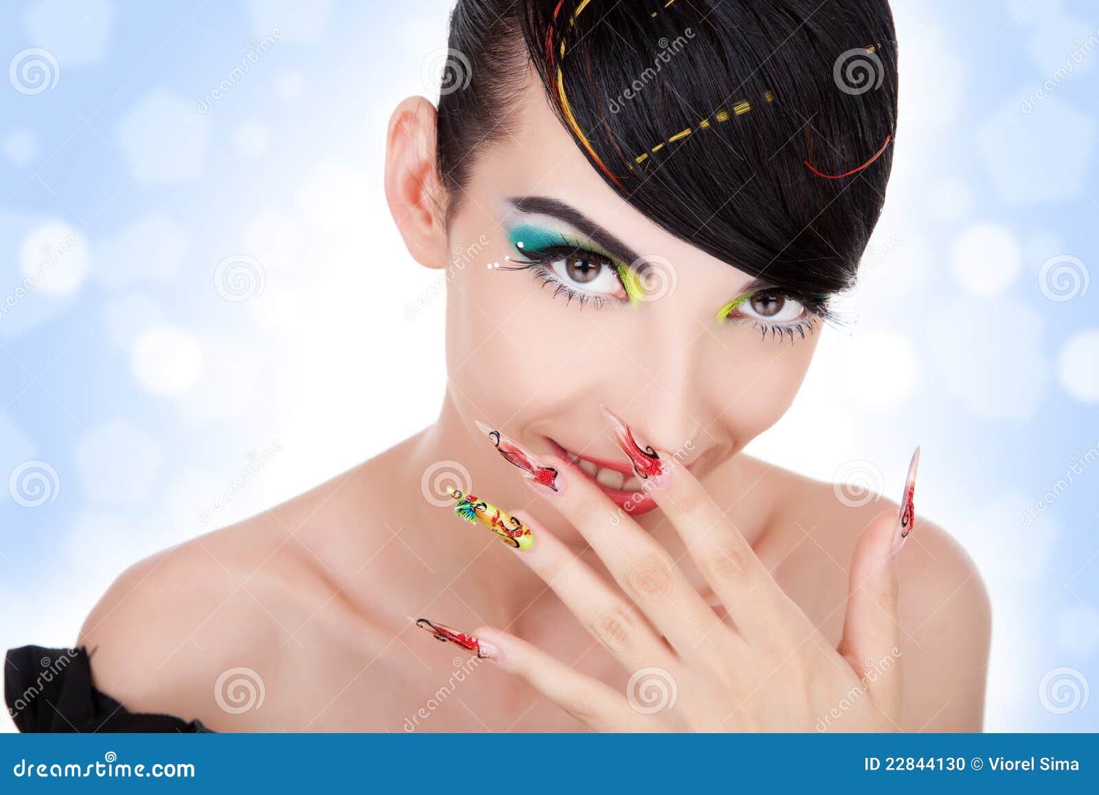 Beautiful Young Woman Giggles Stock Photo - Image of face, fashionable ...