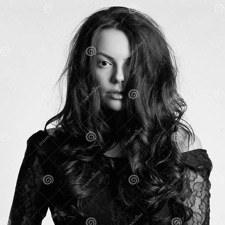 Beautiful Young Woman Hairy Girl Stock Image Image Of Cosmetic Elegance 52411863