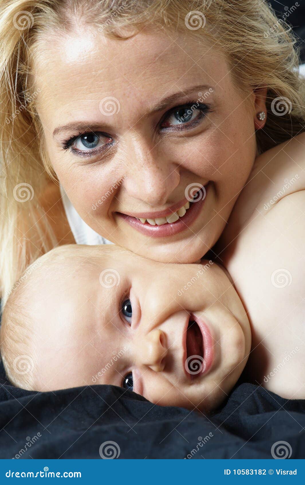Beautiful Young Woman with Her Baby Stock Photo - Image of love, beauty ...