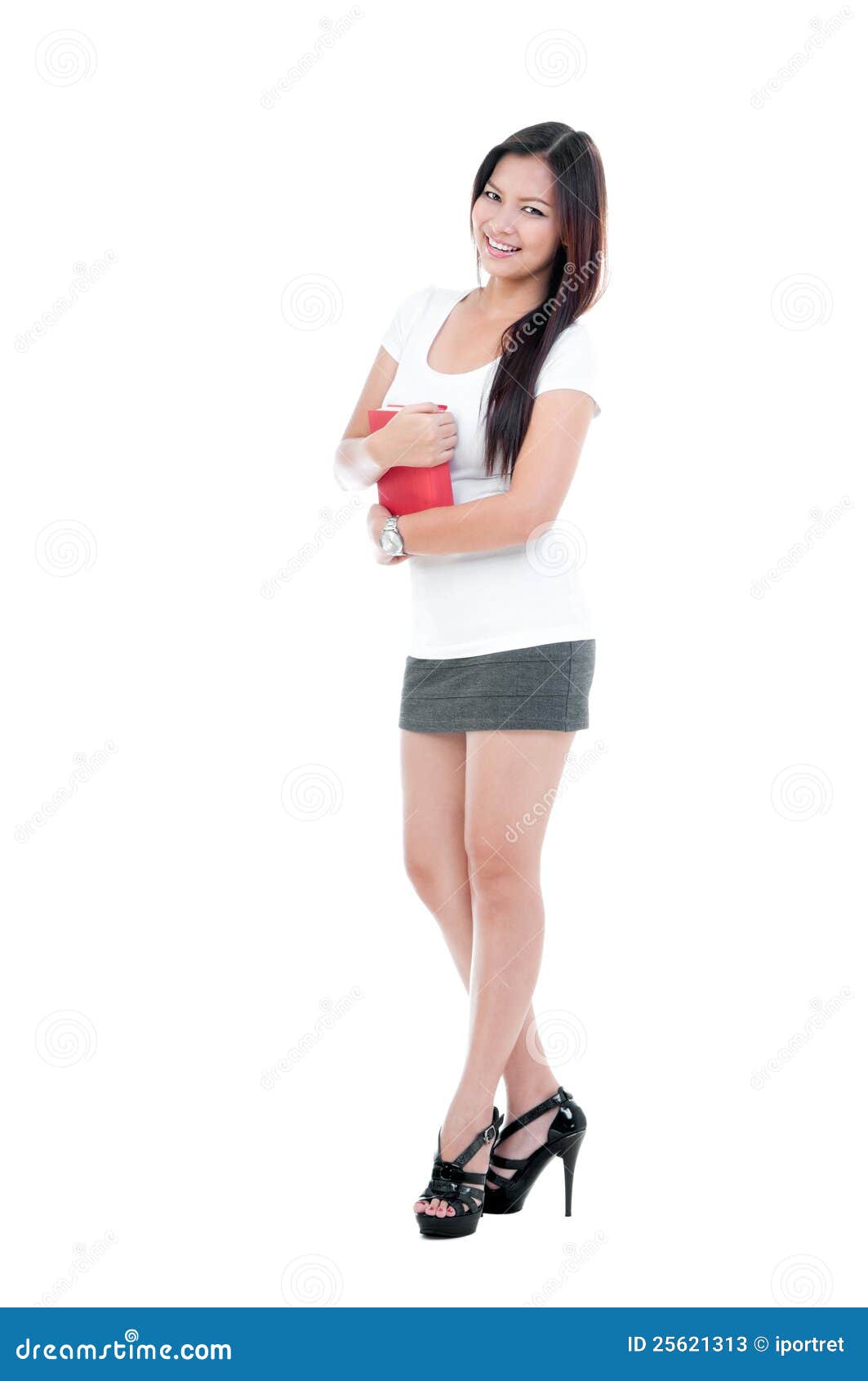 Beautiful Young Woman Hugging Book Stock Image - Image of portrait ...