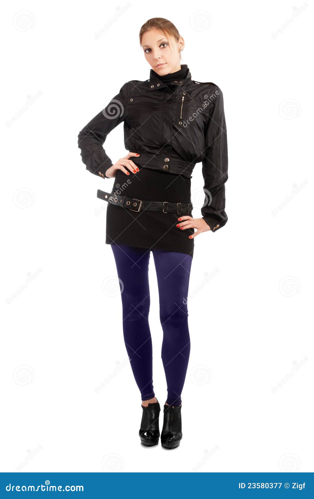 Beautiful Young Woman Isolated on Stock Image - Image of lovely ...