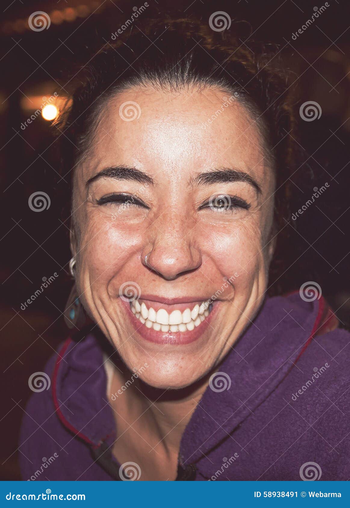 Laughing Woman Face