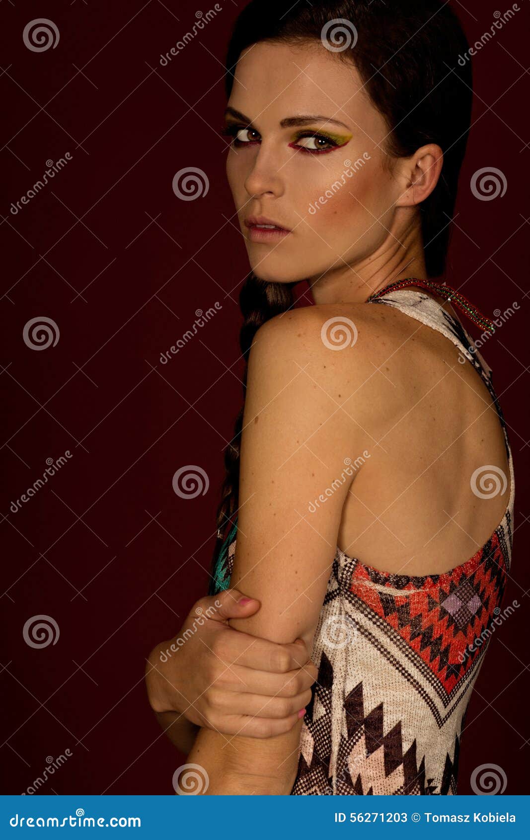 Beautiful Young Woman With Long Black Hair Stock Image Image Of Hair