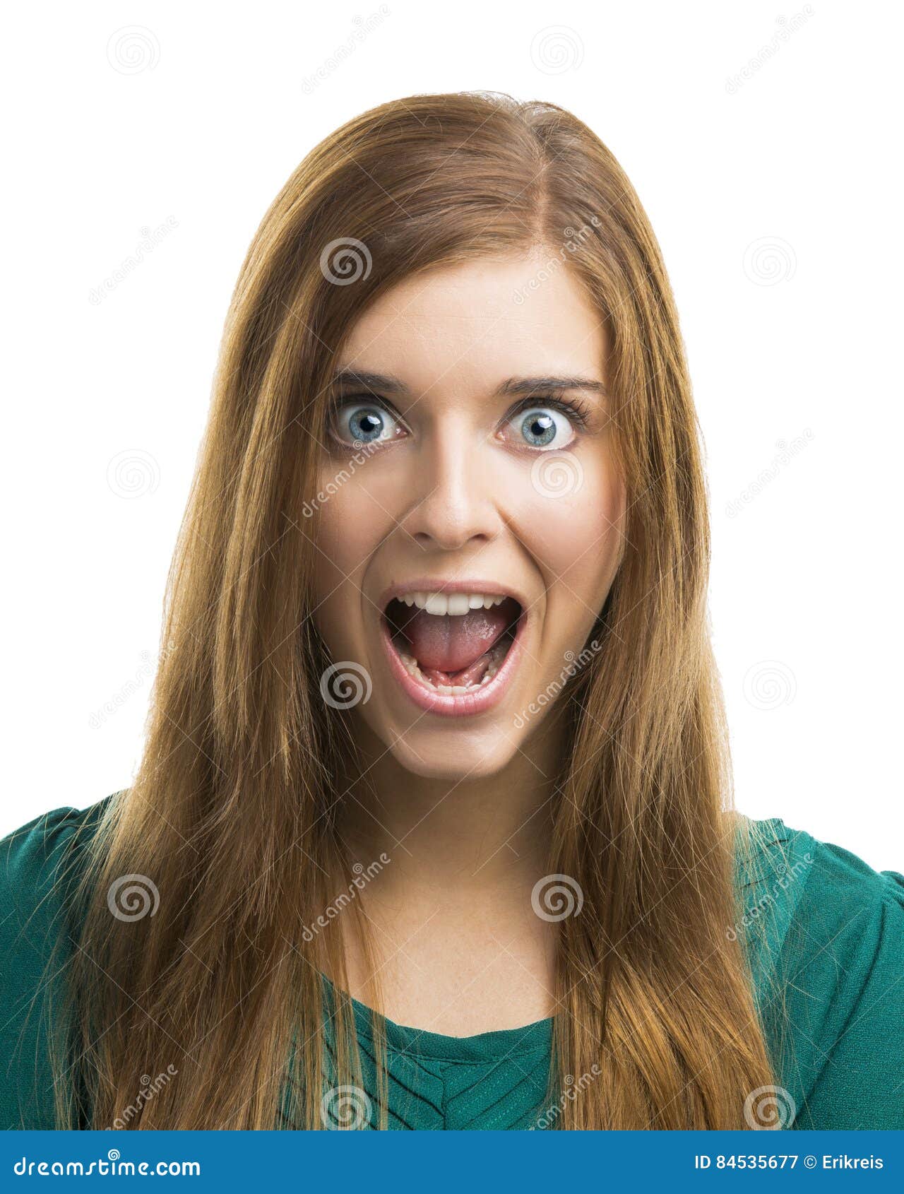 Beautiful Young Woman in Panic Stock Image - Image of gorgeous, admired ...