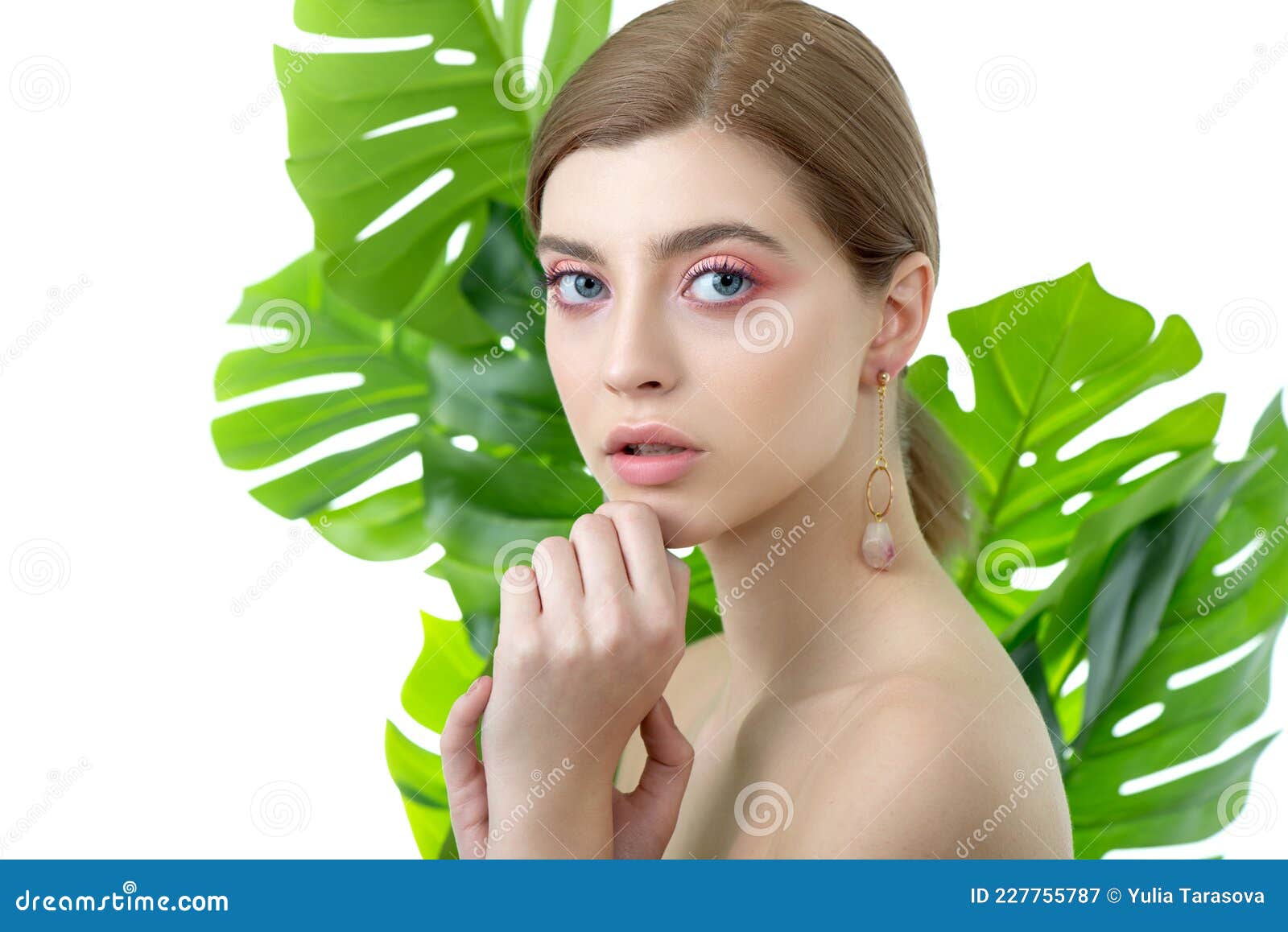 Beautiful Young Woman With Perfect Skin And Natural Make Up Stock Image