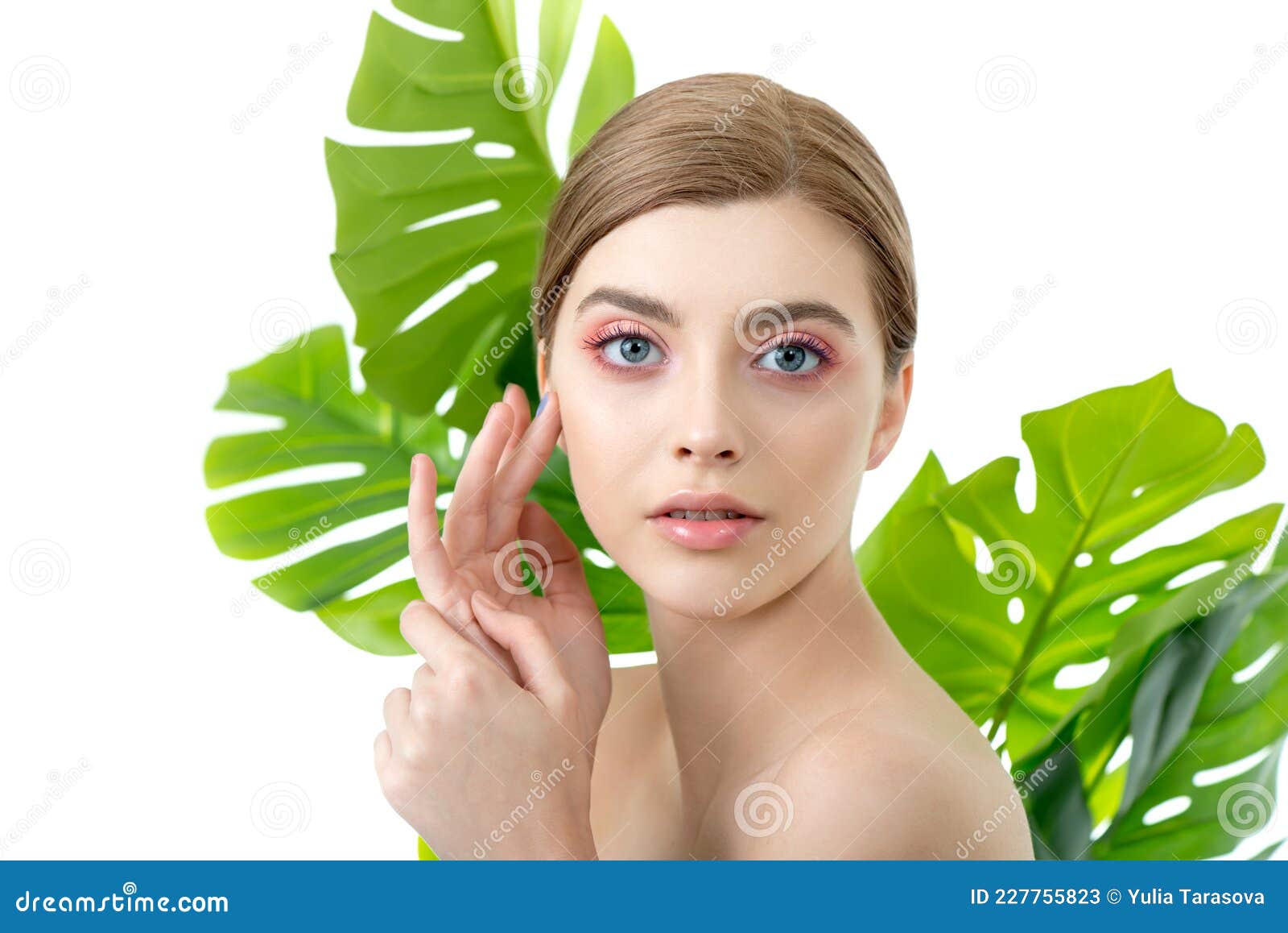 Beautiful Young Woman With Perfect Skin And Natural Make Up Stock Image
