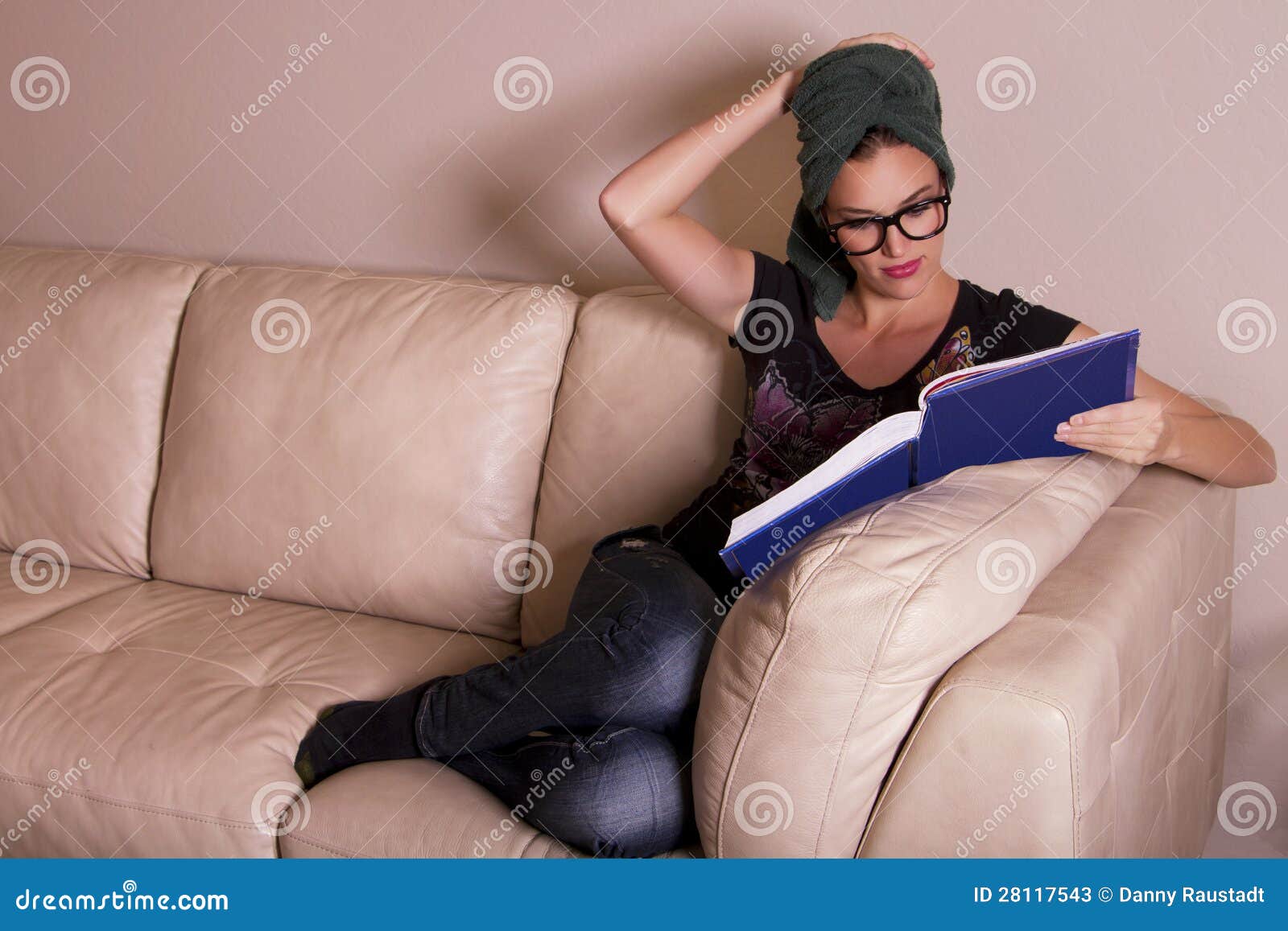 Beautiful Young Woman Reading A Book Stock Image Image Of Glamour