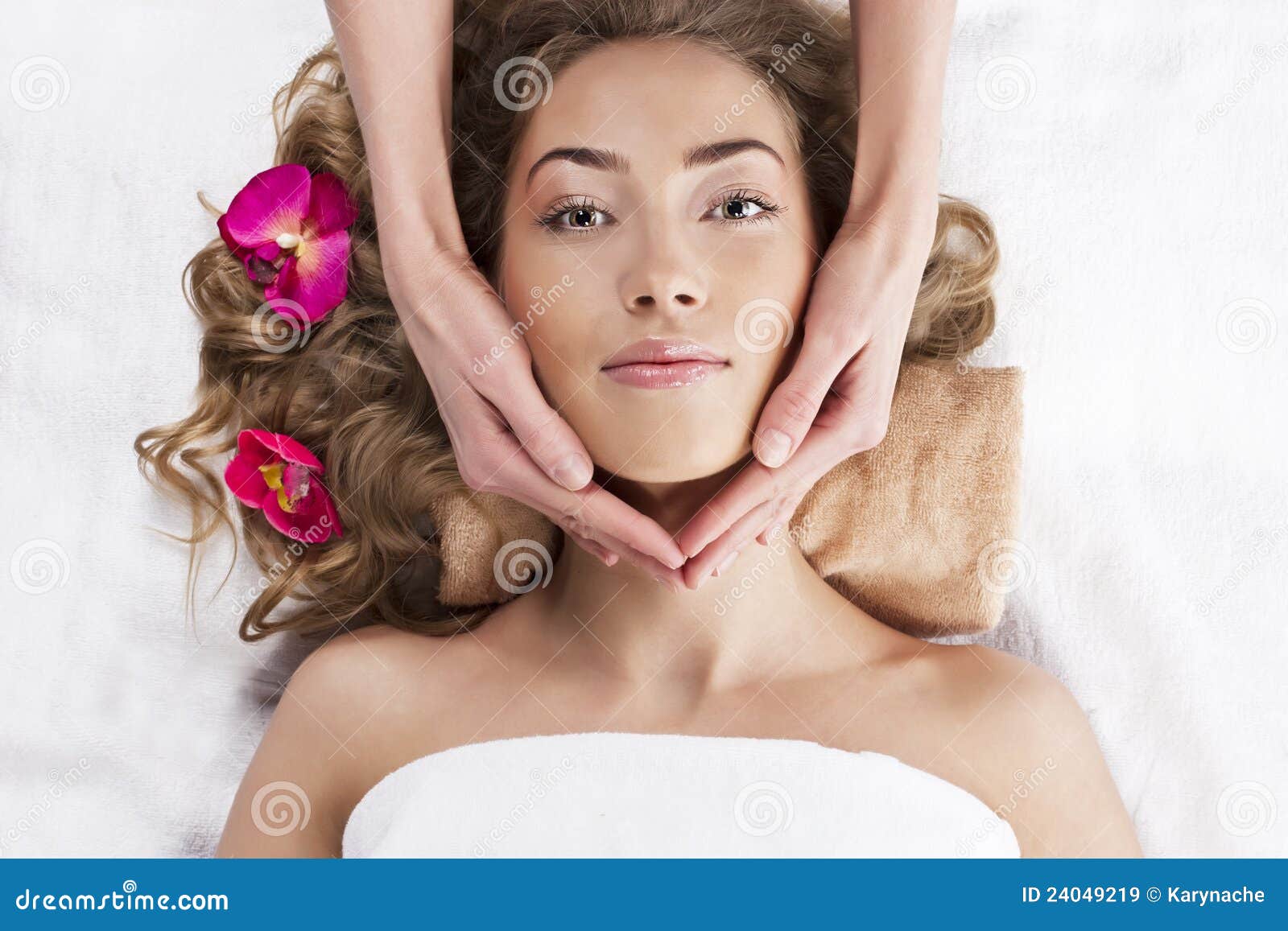 Beautiful Young Woman Relaxed In The Spa Salon Stock Image Image Of