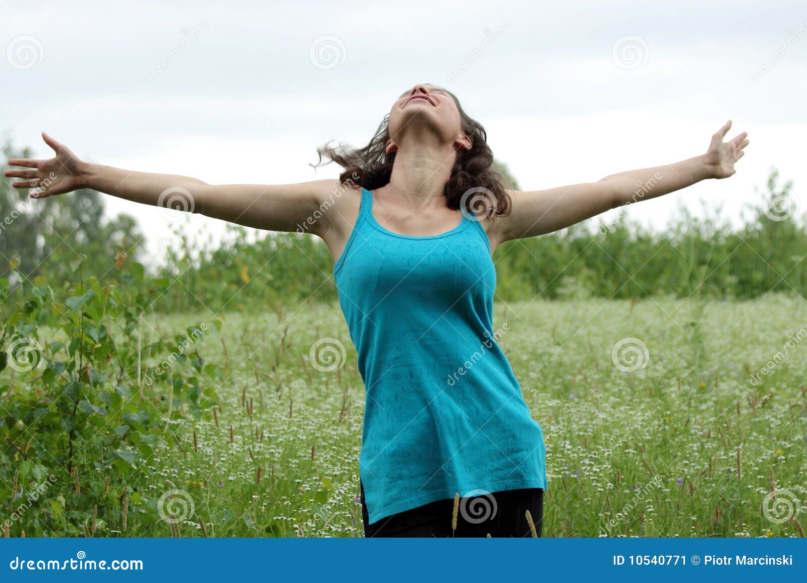 Beautiful Young Woman Relaxing Stock Image - Image of grass, glamour ...