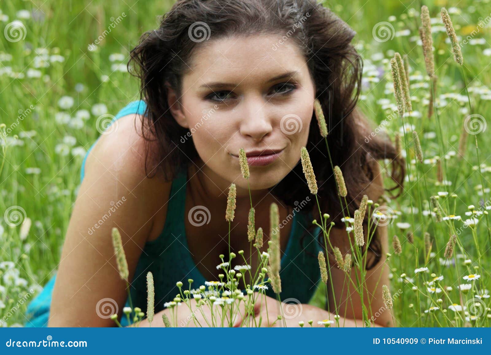 Beautiful Young Woman Relaxing Stock Image - Image of nature, fresh ...