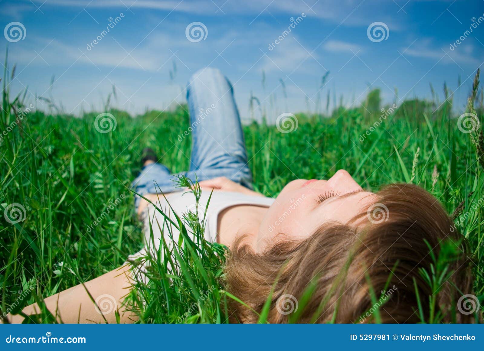 A Beautiful Young Woman Relaxing Stock Image - Image of attractive ...