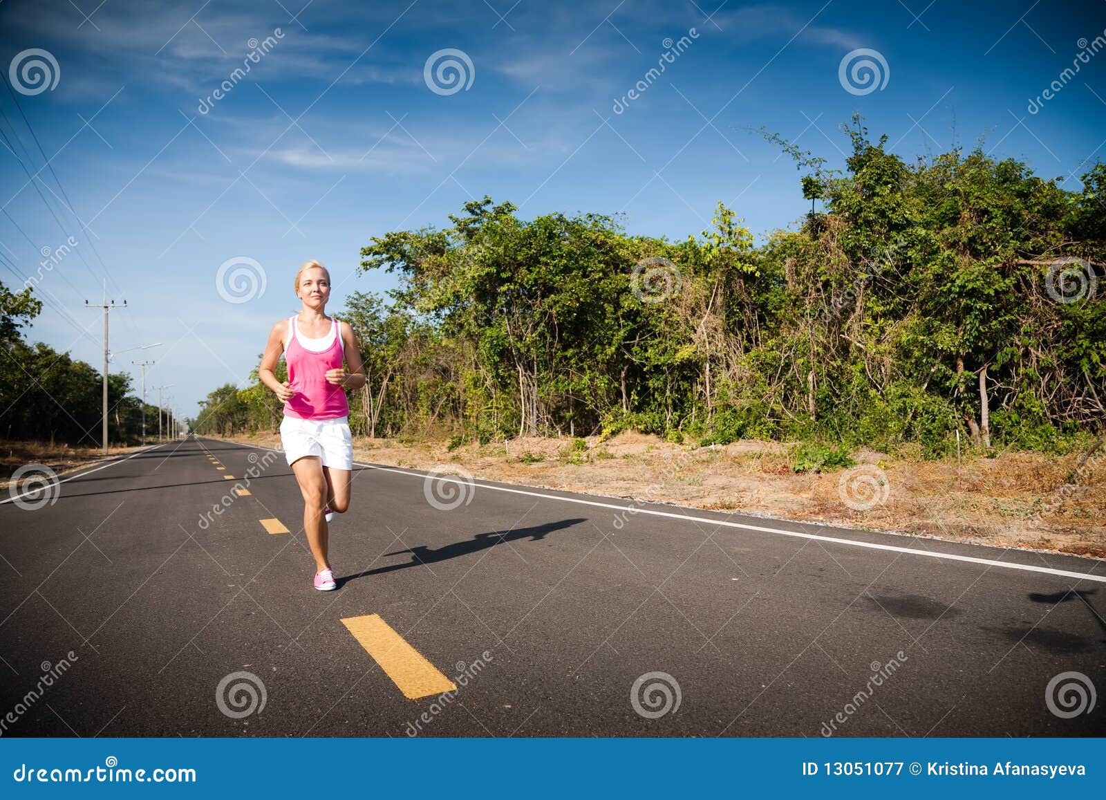 Beautiful Young Woman Running Stock Image - Image of muscular, clothing ...