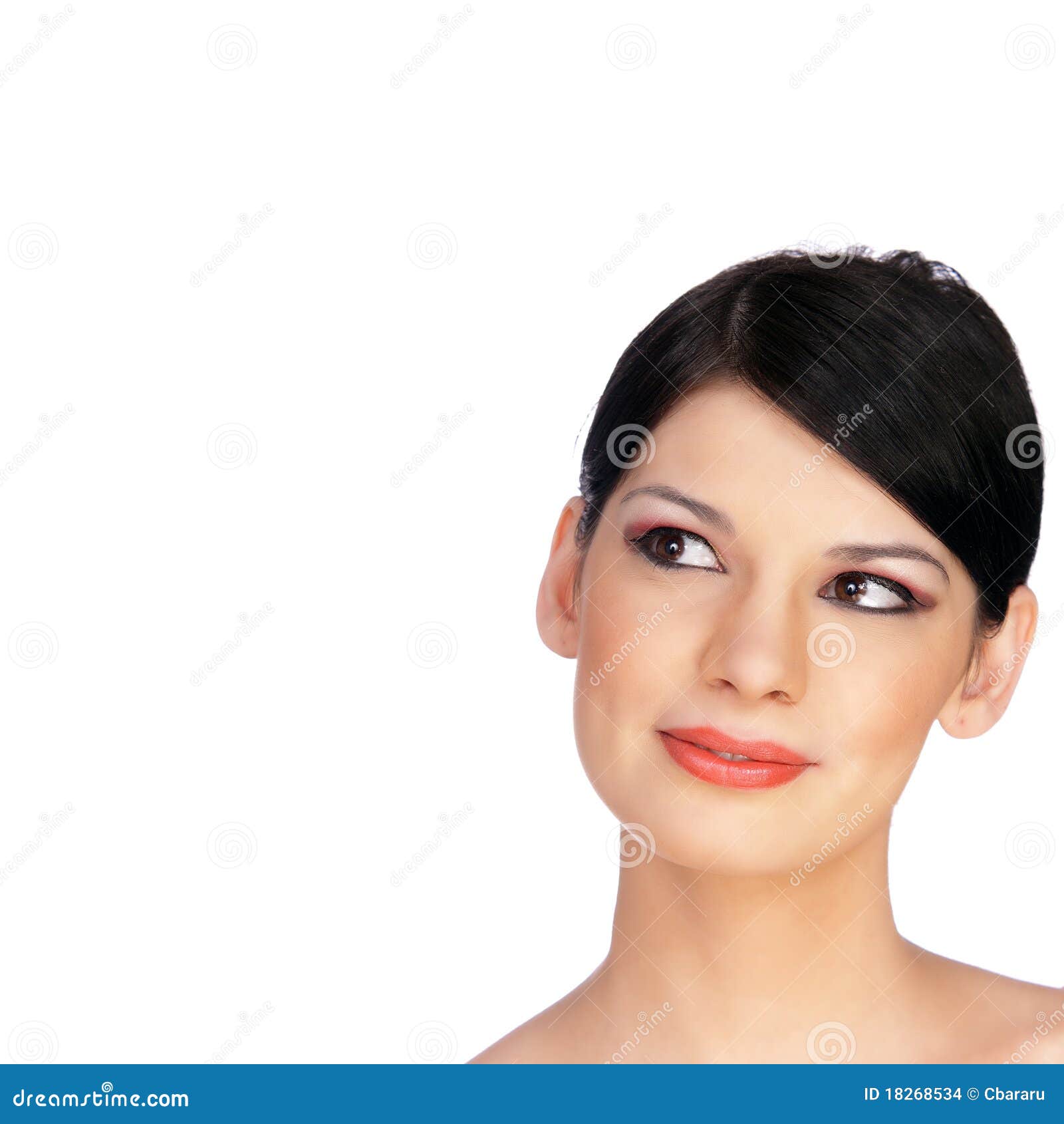 Beautiful Young Woman S Face Smiling Stock Photo - Image of care ...