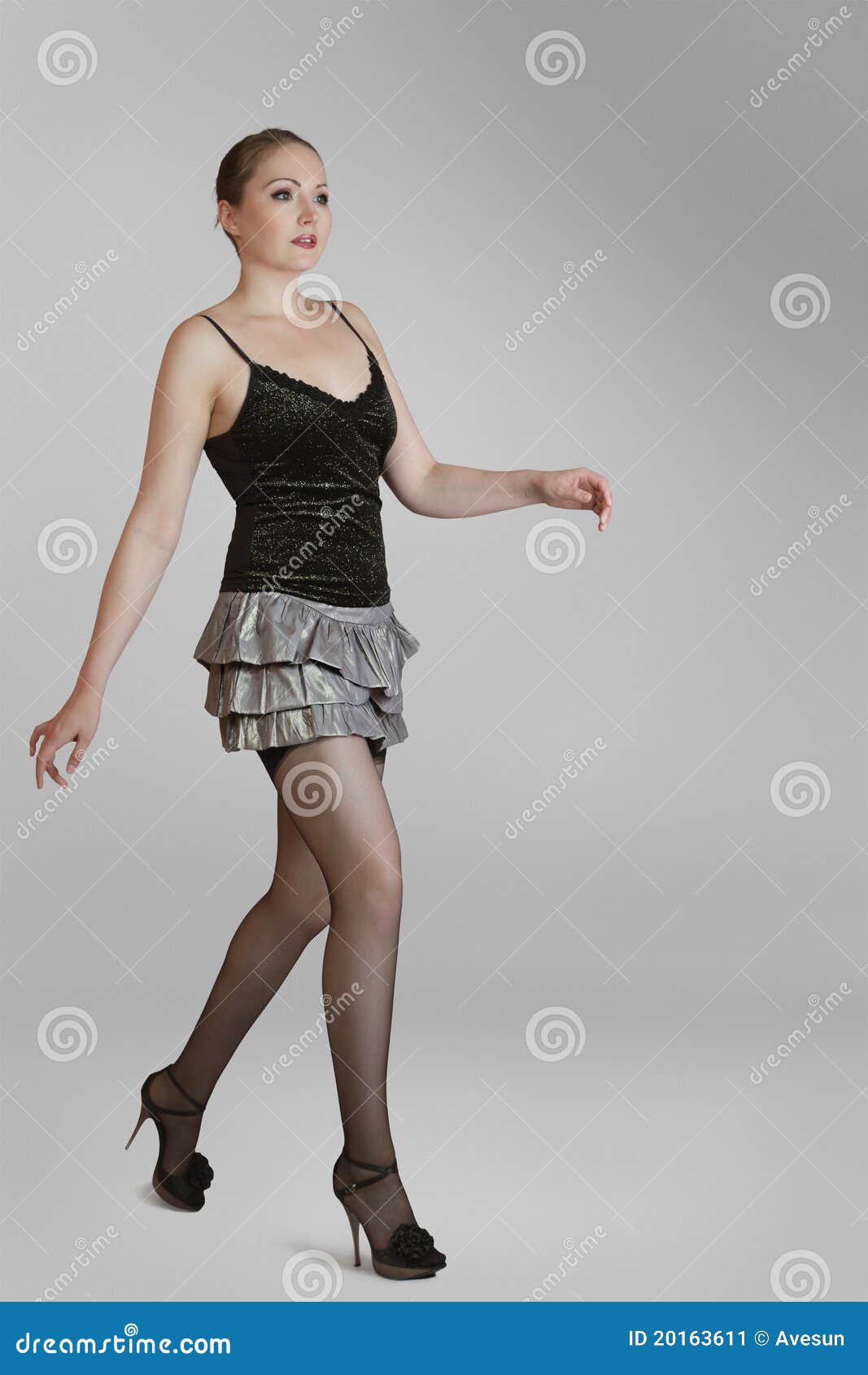 Beautiful Young Woman in Short Stock Image - Image of elegant, slim ...