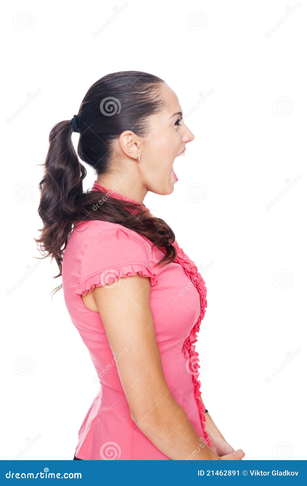 Beautiful Young Woman Shouting Stock Image - Image of emotion, adult ...