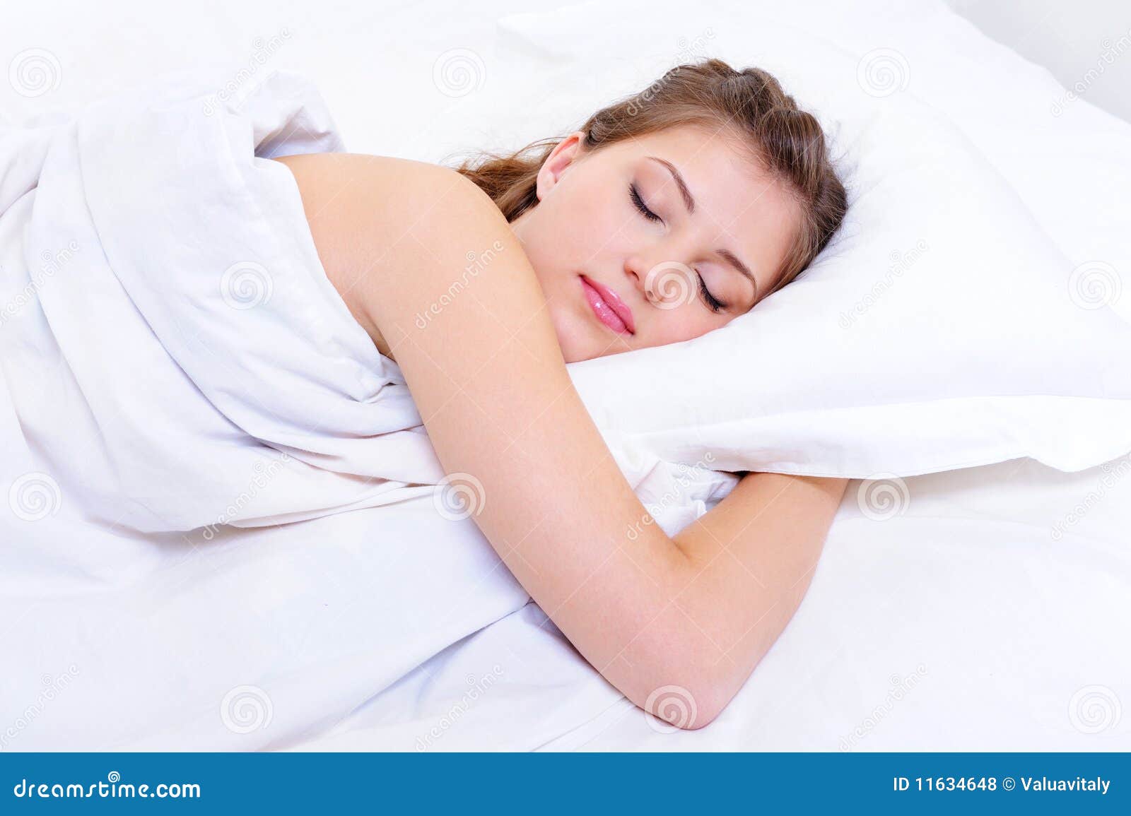Beautiful Young Woman Sleep Stock Photo - Image of adult, lying: 11634648