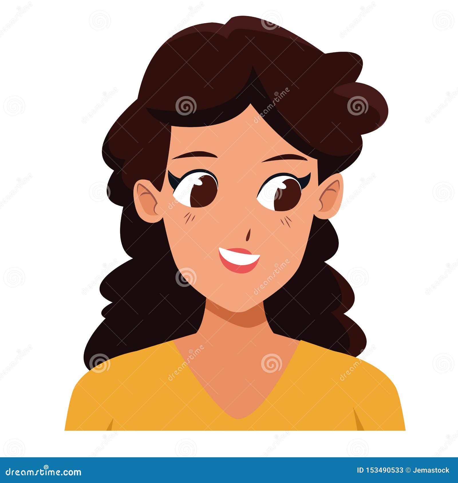 Beautiful Young Woman Smiling Face Cartoon Stock Vector - Illustration ... Beautiful Young Woman Smiling Face Cartoon Stock Vector - Illustration ...