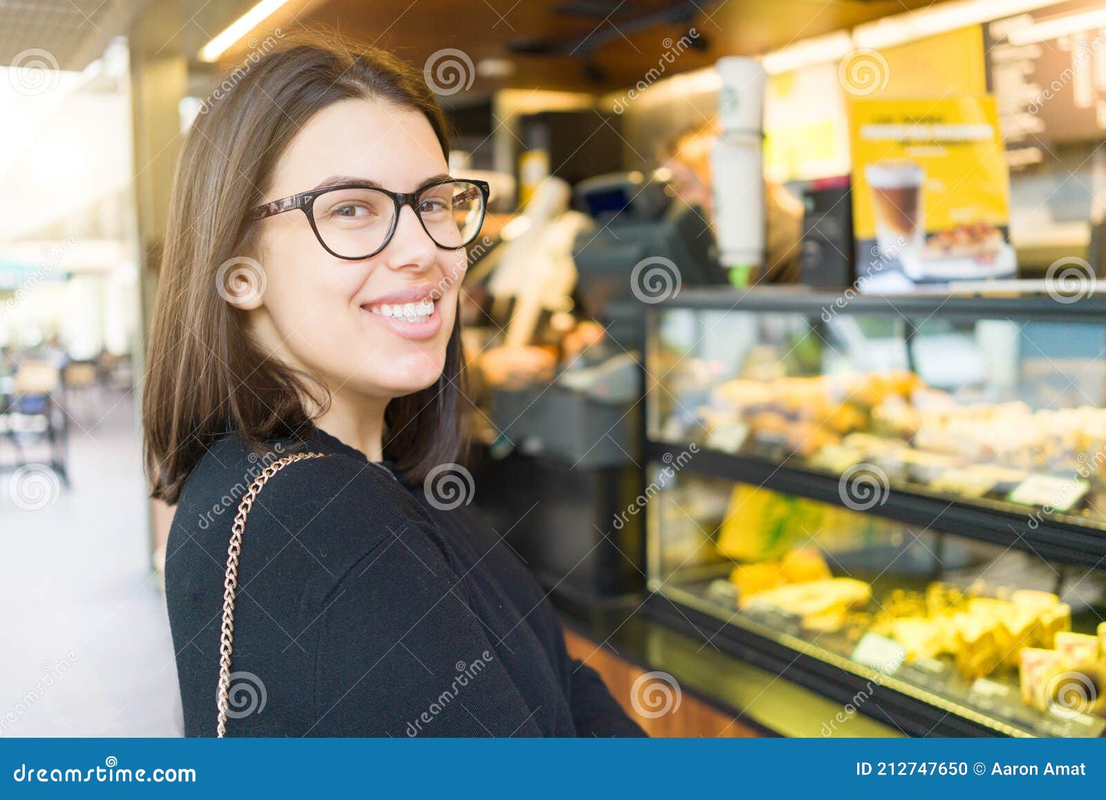 Beautiful Young Woman Smiling at the Town Stock Photo - Image of ...