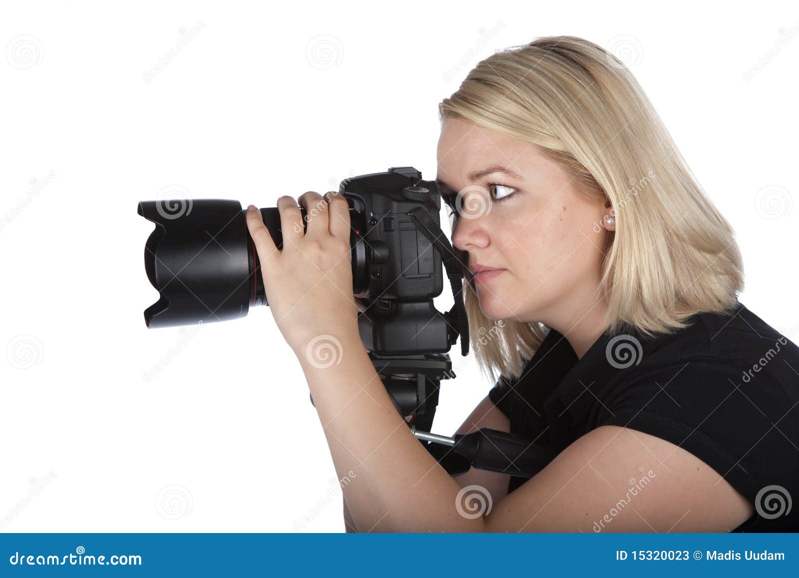 Beautiful Young Woman Taking a Picture Stock Image - Image of people ...