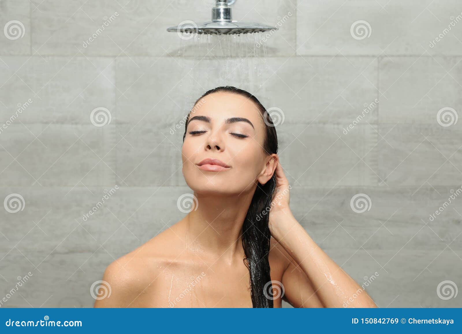 Beautiful Young Woman Taking Shower Stock Image Image Of Female