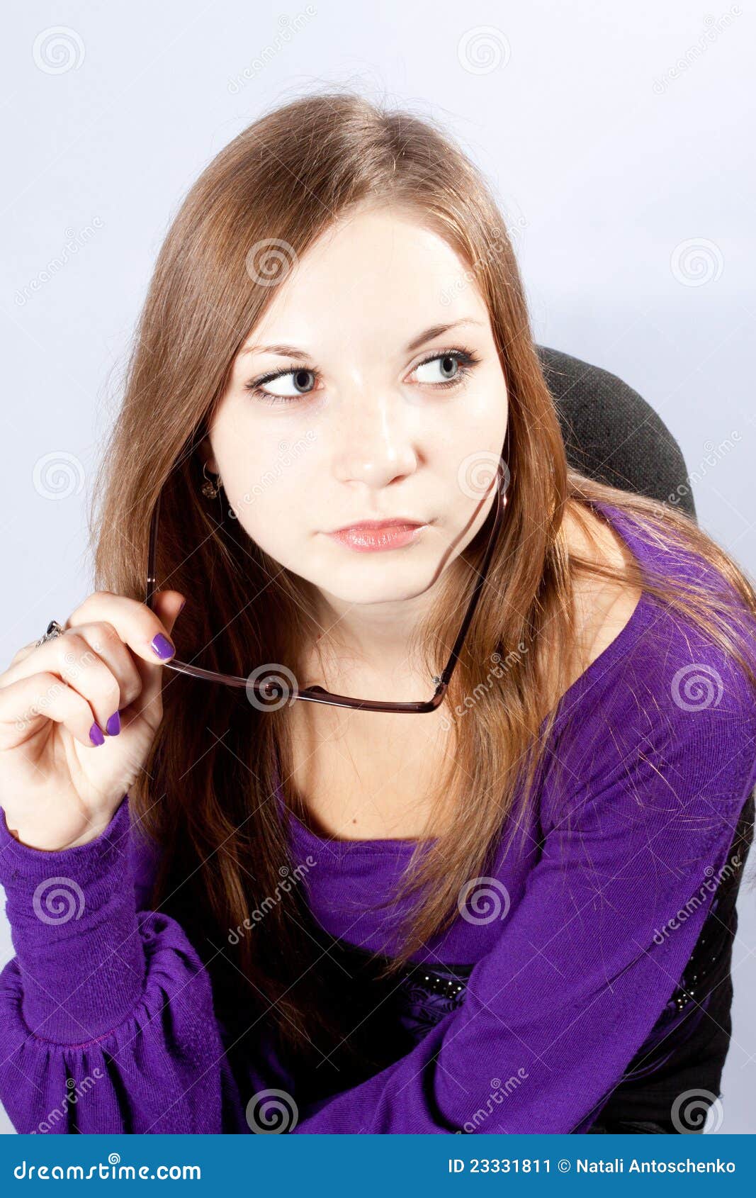 Beautiful Young Woman Thinking Stock Image - Image of hairdress ...