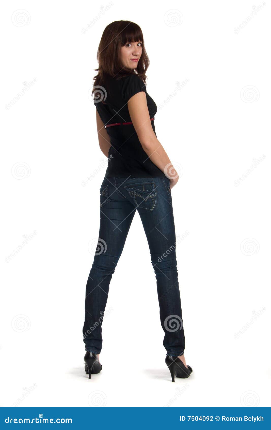 Beautiful Young Woman Turning Round. Stock Photo - Image of model ...